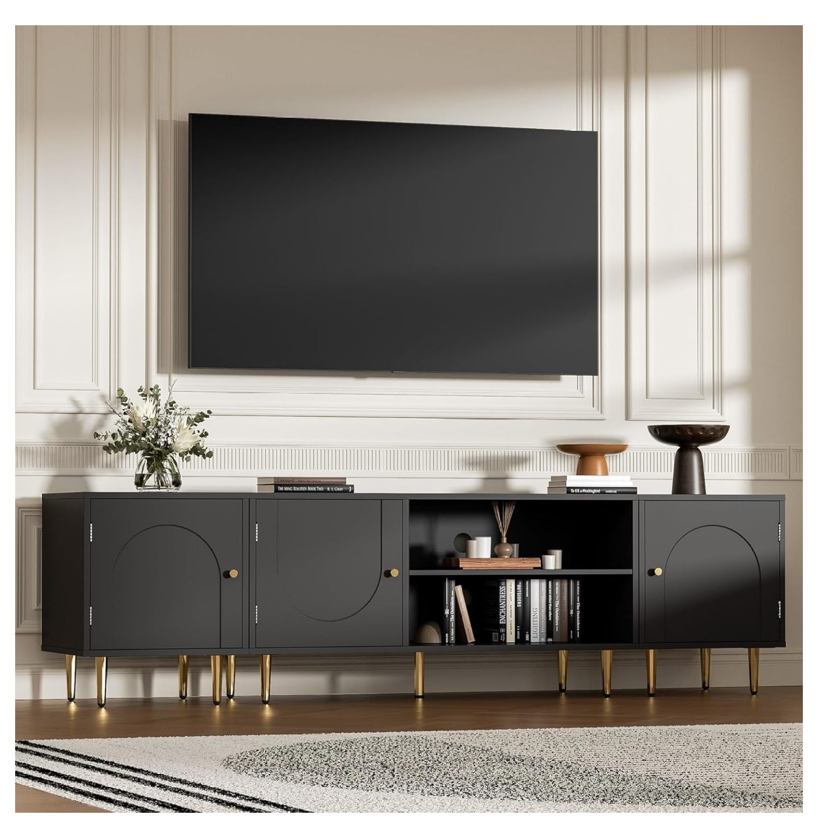 Modern TV Stand for 50/60/70/80 inch TV, Combined TV Stand for 75+ inch ...