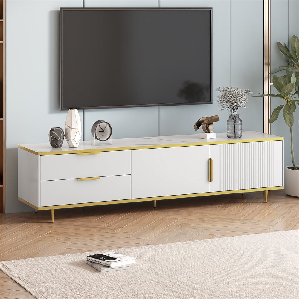 Modern TV Stand for 65+ Inch TV, Entertainment Center TV Media Console ...