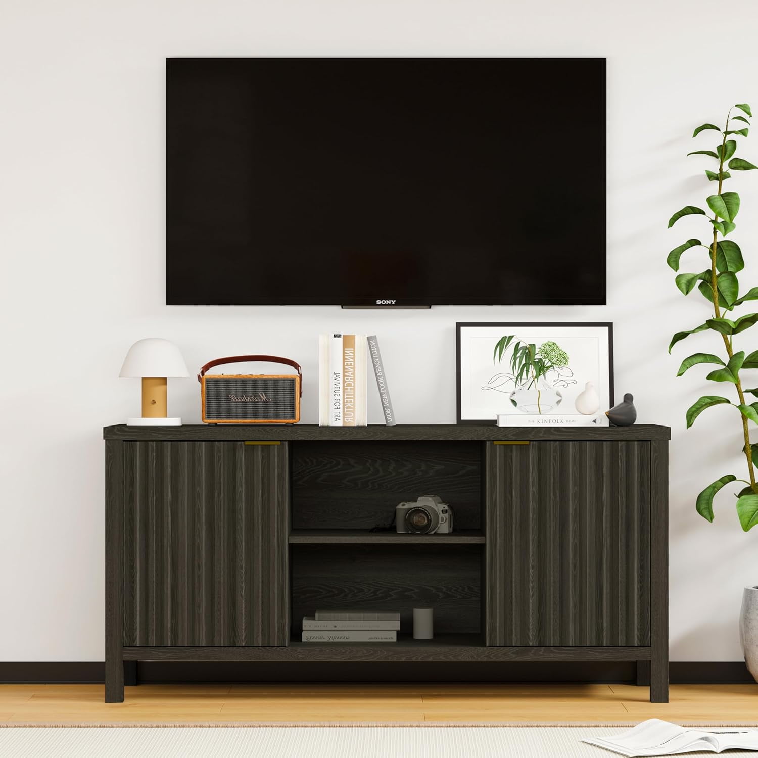 Modern TV Stand for 65 inch TV, TV Entertainment Center for Bedroom ...