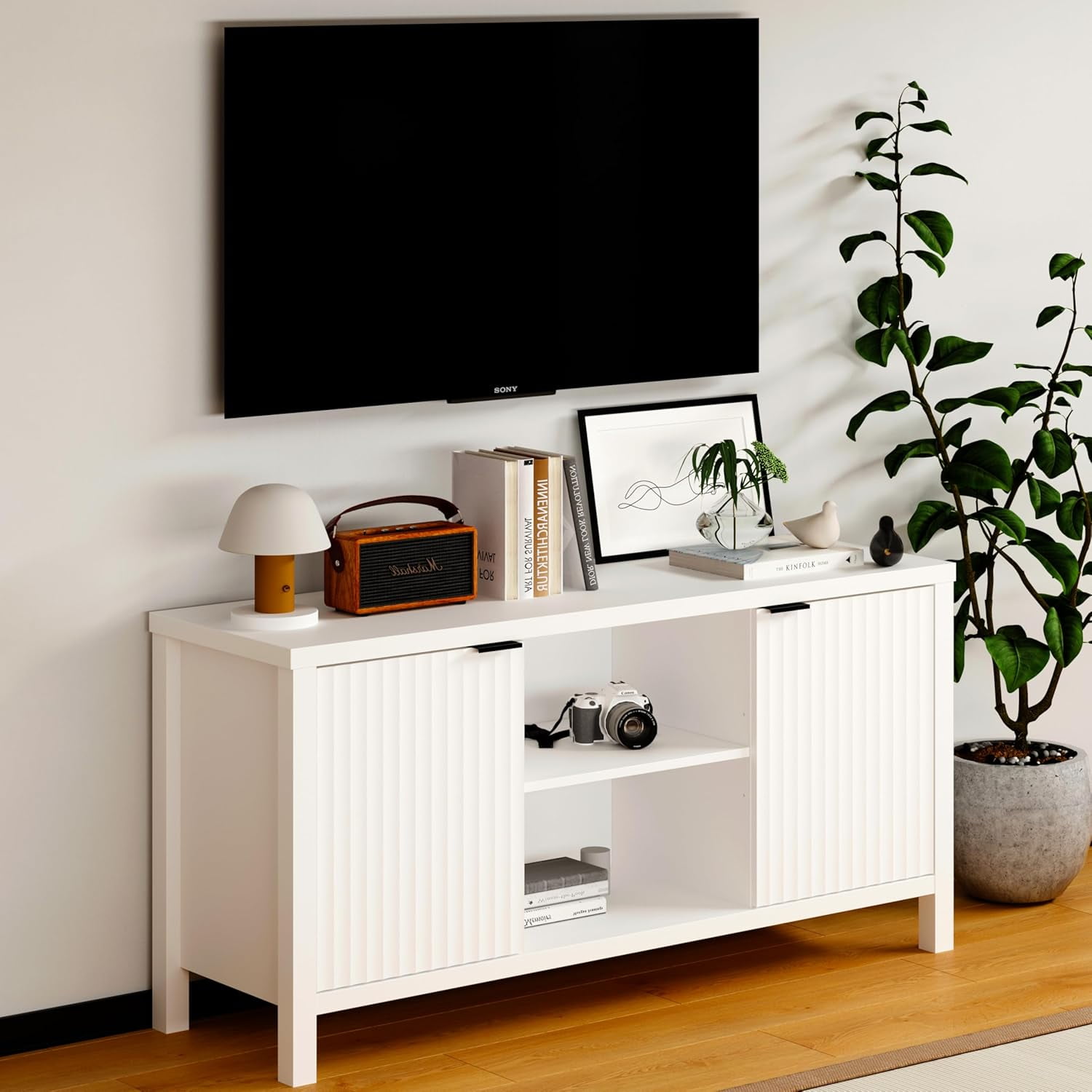 Modern TV Stand for 65 inch TV, TV Entertainment Center for Bedroom ...