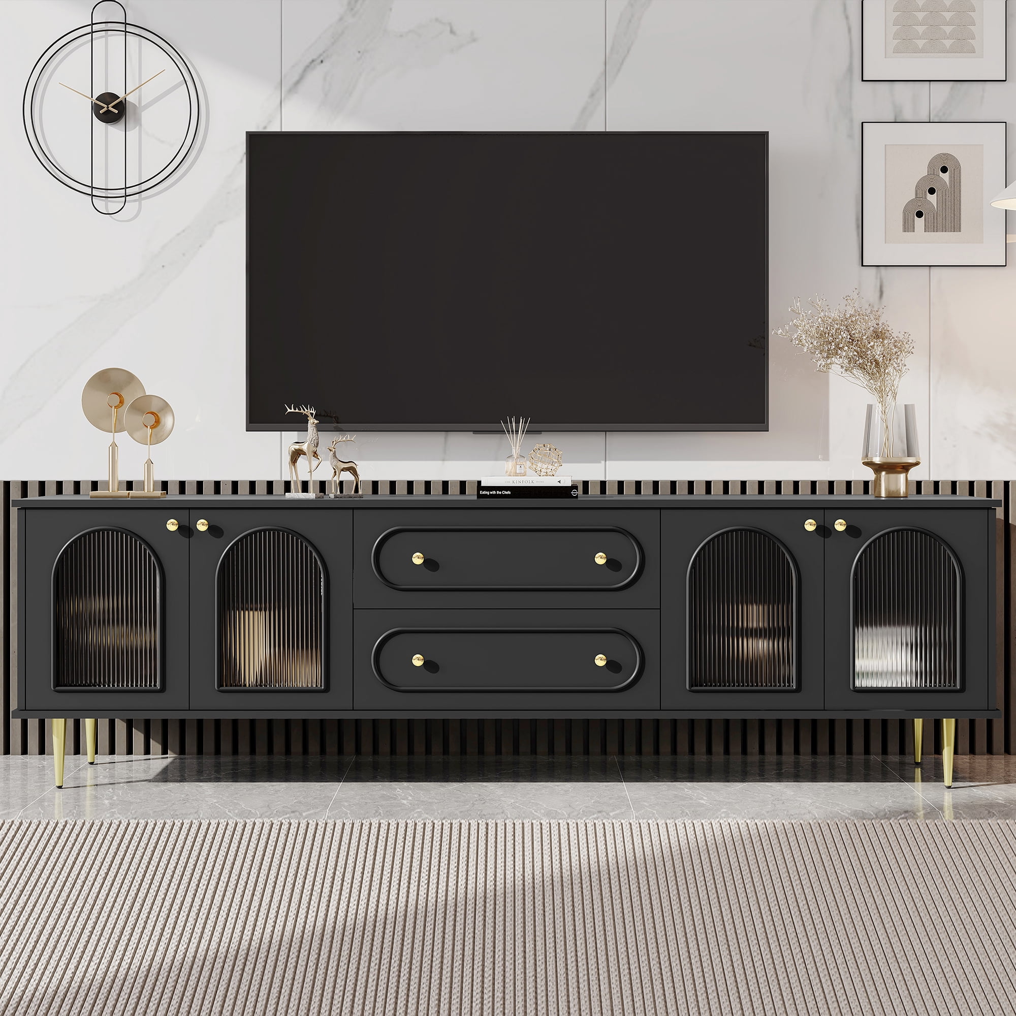 Modern TV Stand For TVs Up To 80", Entertainment Center With Storage ...