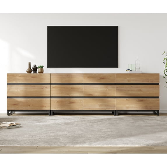 Modern TV Stand For Tvs Up To 120 Inches, 3 In 1 TV Console With 12 ...