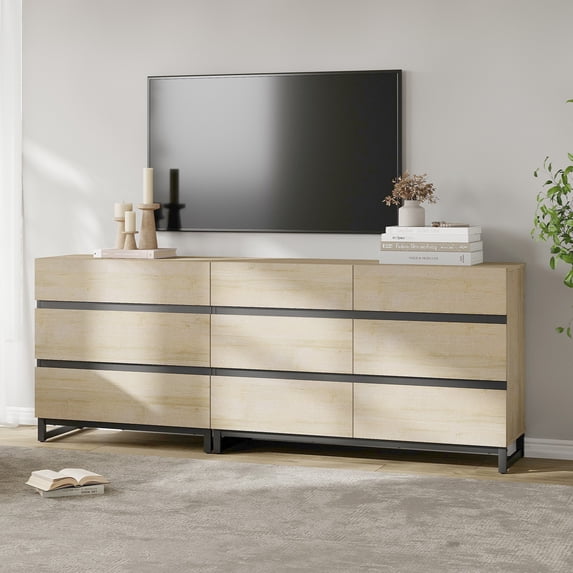 Modern TV Stand For Tvs Up To 90 Inches, 2 In 1 TV Console With 9 ...