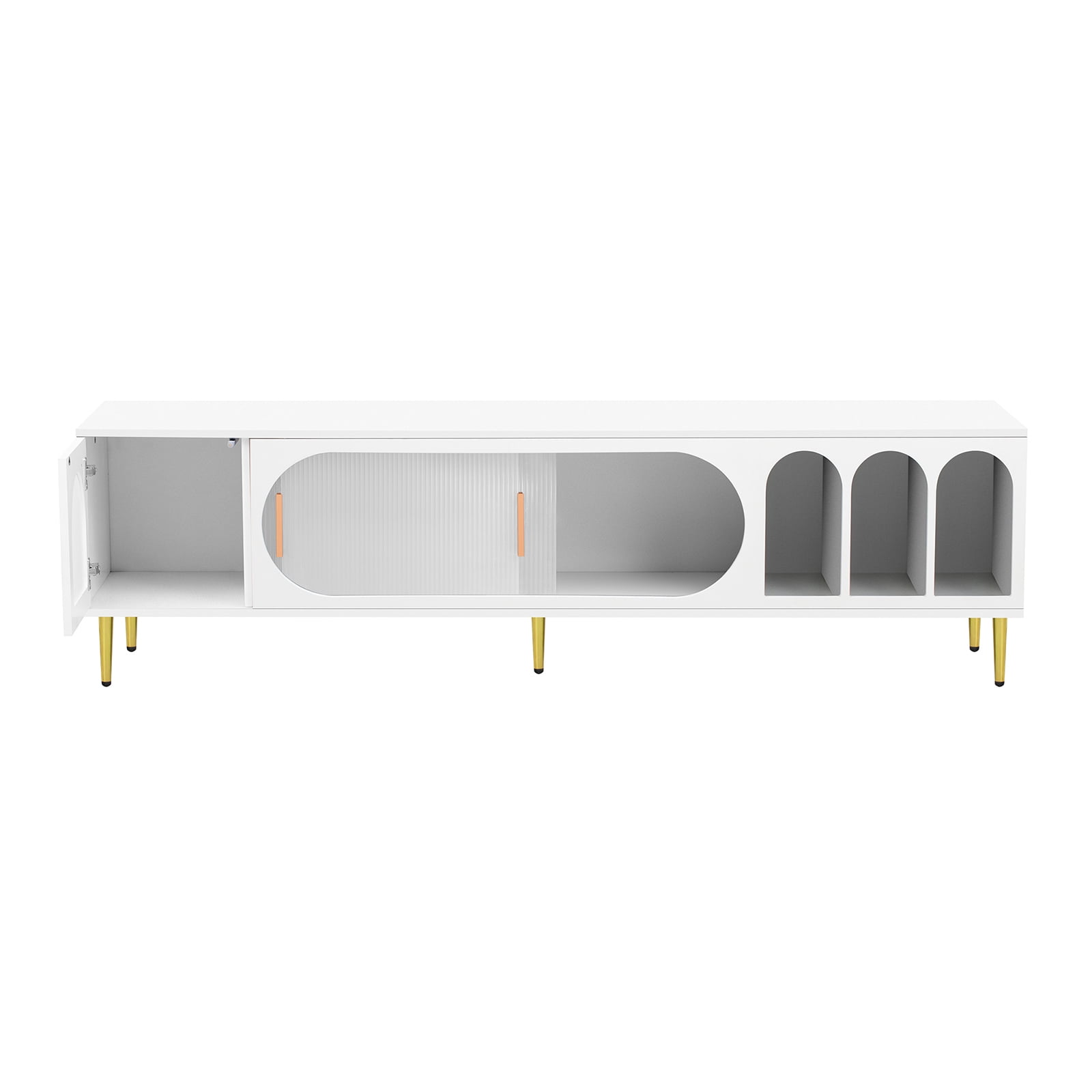 Modern TV Stand Functional Entertainment Center TV Storage Cabinet with ...