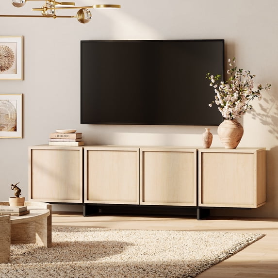 Modern TV Stand - Media Console Table for 32-75 inch TVs, Wood ...