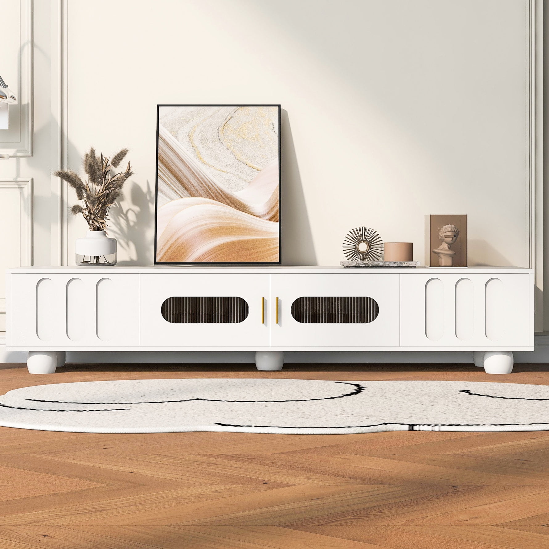 Modern TV Stand - Oval Drawer Designs - Residential Living Room - Keep ...