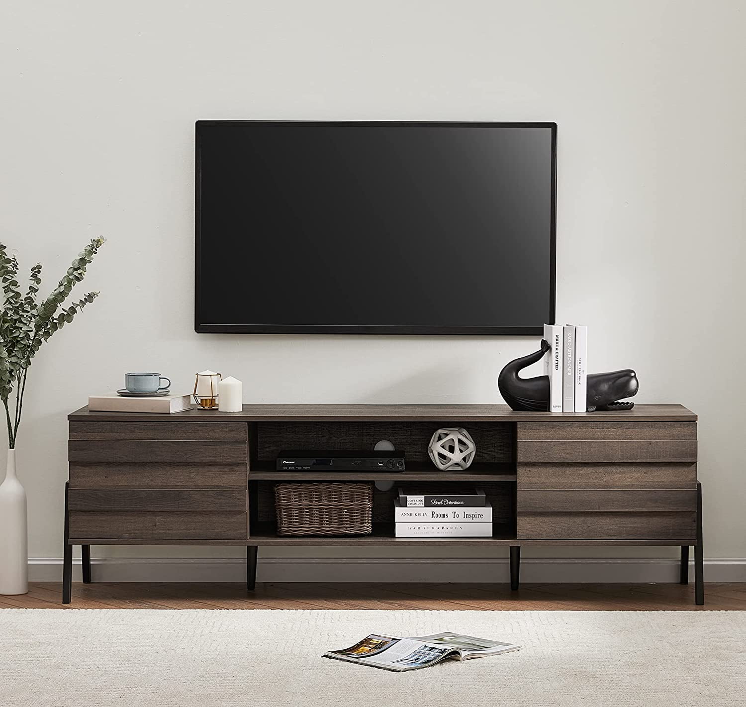 Modern TV Stand for TVs up to 75 Inch, Television Stands Entertainment ...