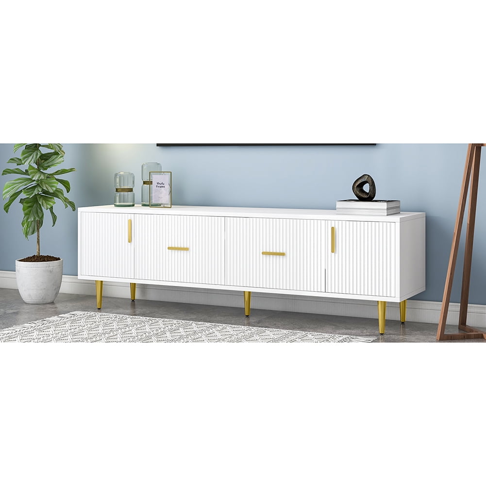 Modern TV Stand for TVs Up to 75 Inches,Entertainment Center with ...