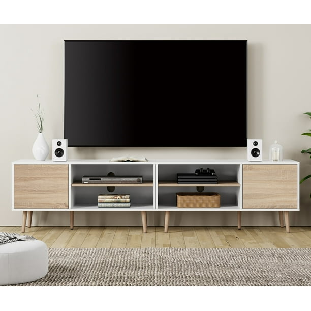 Modern TV Stand for up to 85 inch 2 in 1 Entertainment Center TV ...