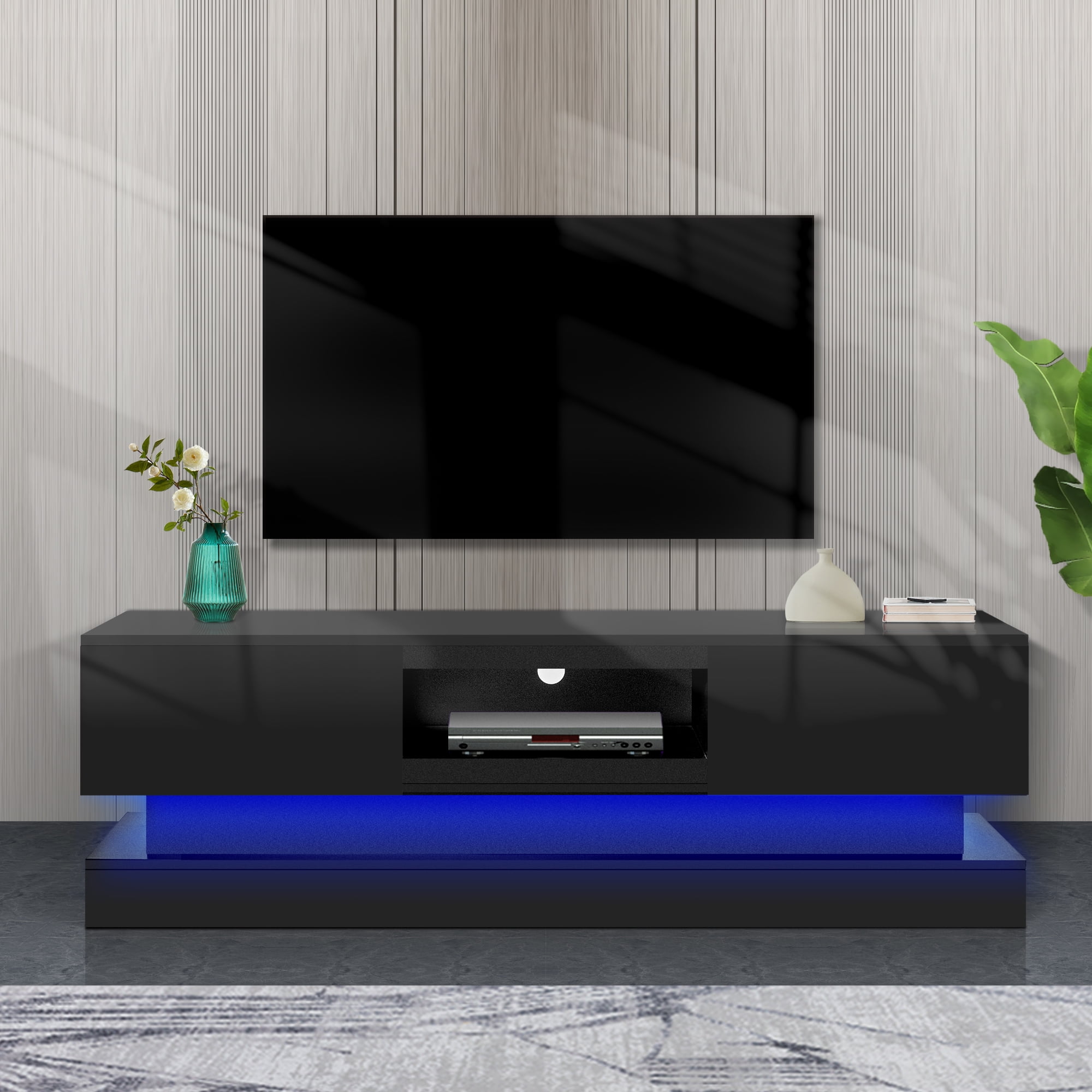 TV Stand with LED Lights for TVs up to 65 inch - Walmart.com