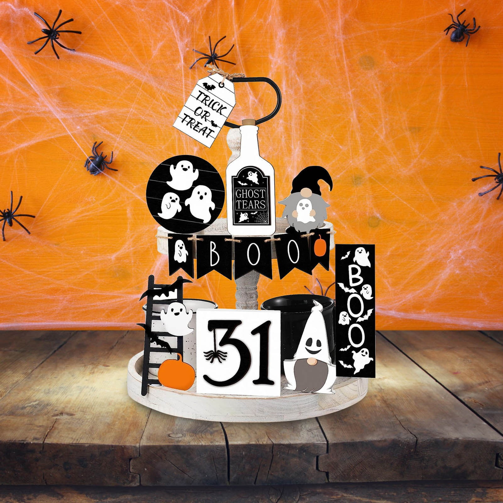 Modern Table Centerpieces for Kitchen 3 Tier Stand Wooden Cute Coffee ...