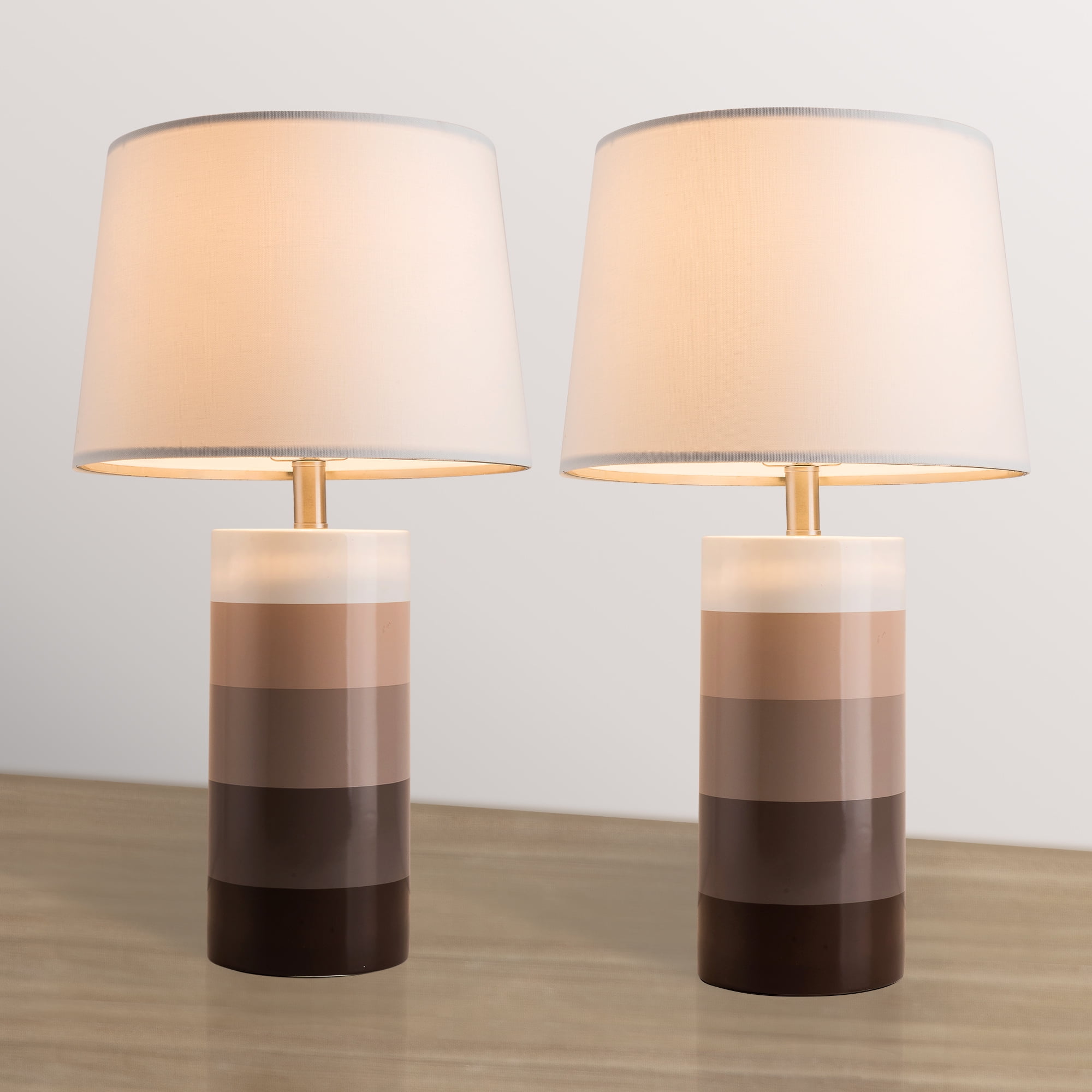 Modern Table Lamps Set of 2,Transitional Table Lamp for Living Room ...