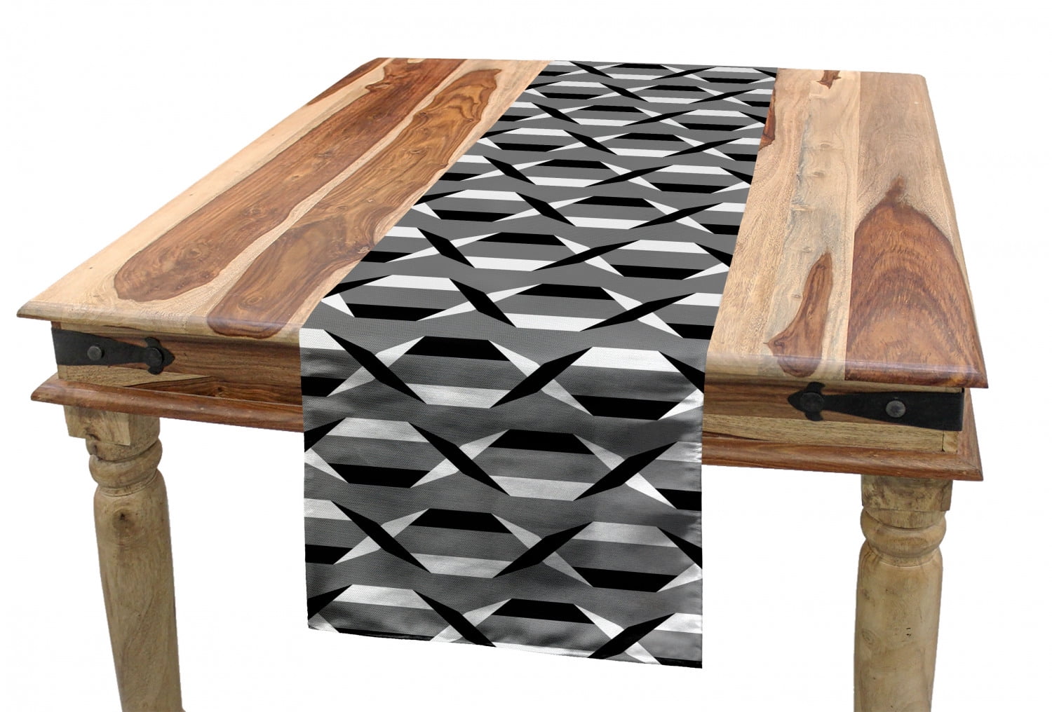 Modern Table Runner, Horizontal Arrangement of Intersecting Streaks ...