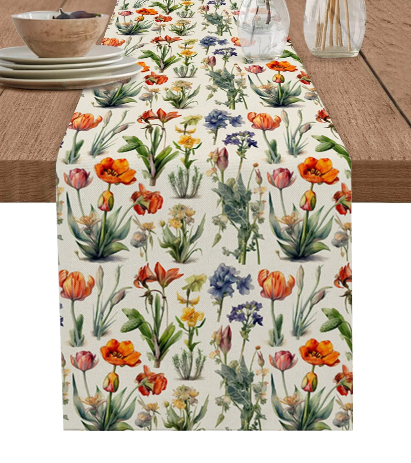 Modern Table Runner Purple Petals Lilac Table Runners for Wedding ...