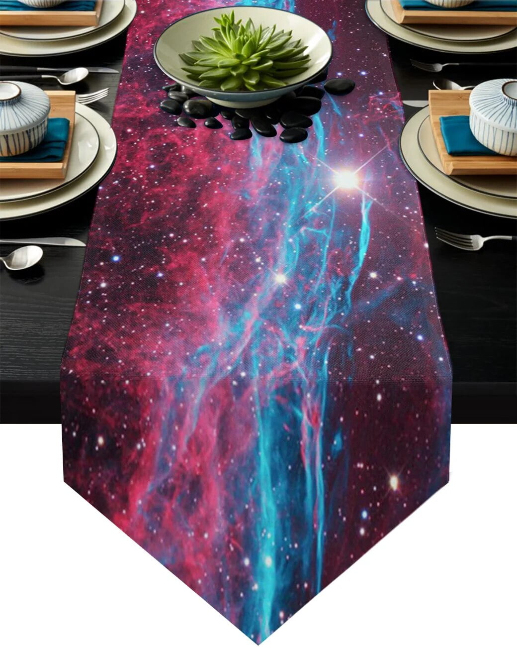 Modern Table Runner Star Universe Print Table Runners for Wedding Party ...