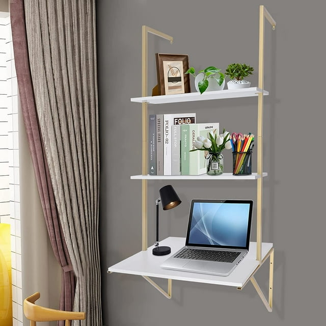 Modern Table Shelf Wall Mount 3Layer Ladder Desk Ecological Board ...