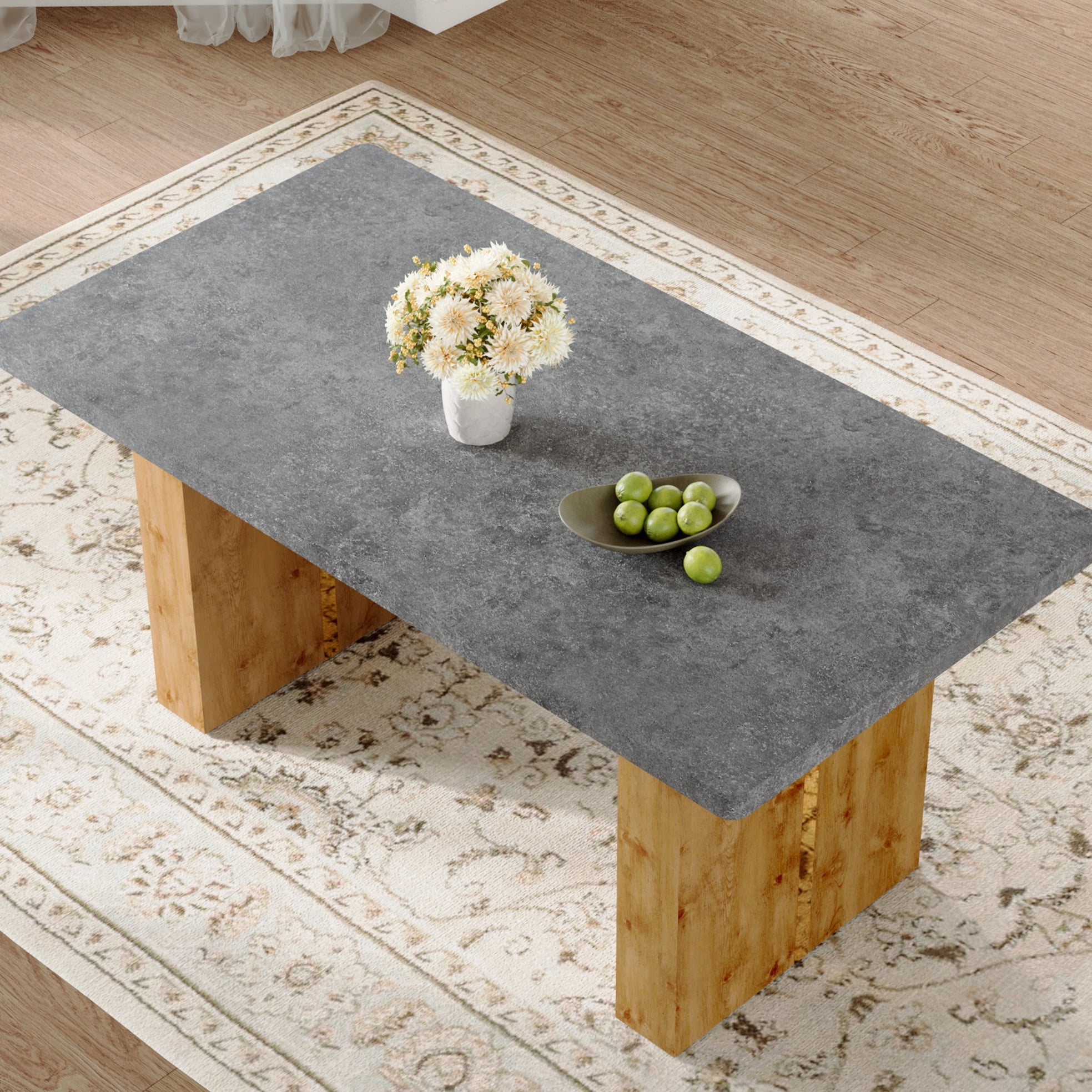 Modern Table With Cement-grey Pattern And Material For A Stylish Home ...