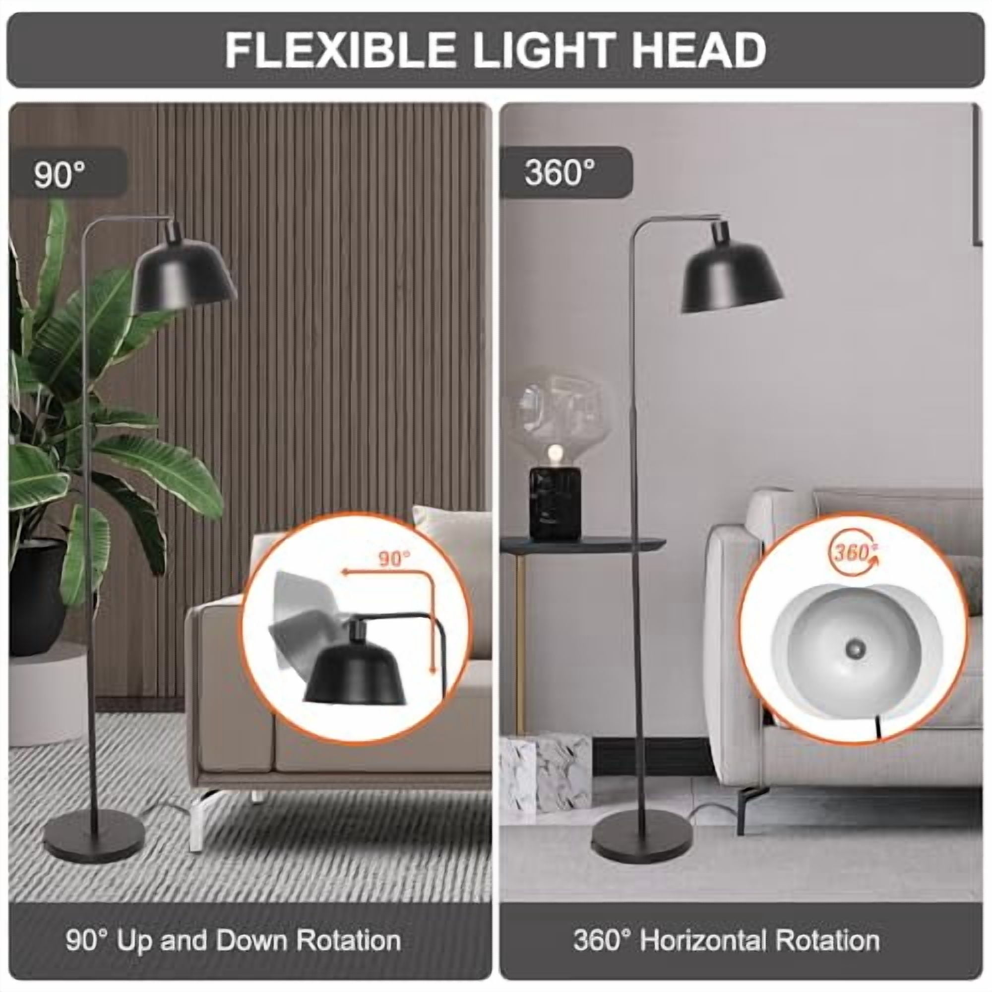 Modern Tall Floor Lamp with 8W LED Bulb, Standing Floor Lamp with ...