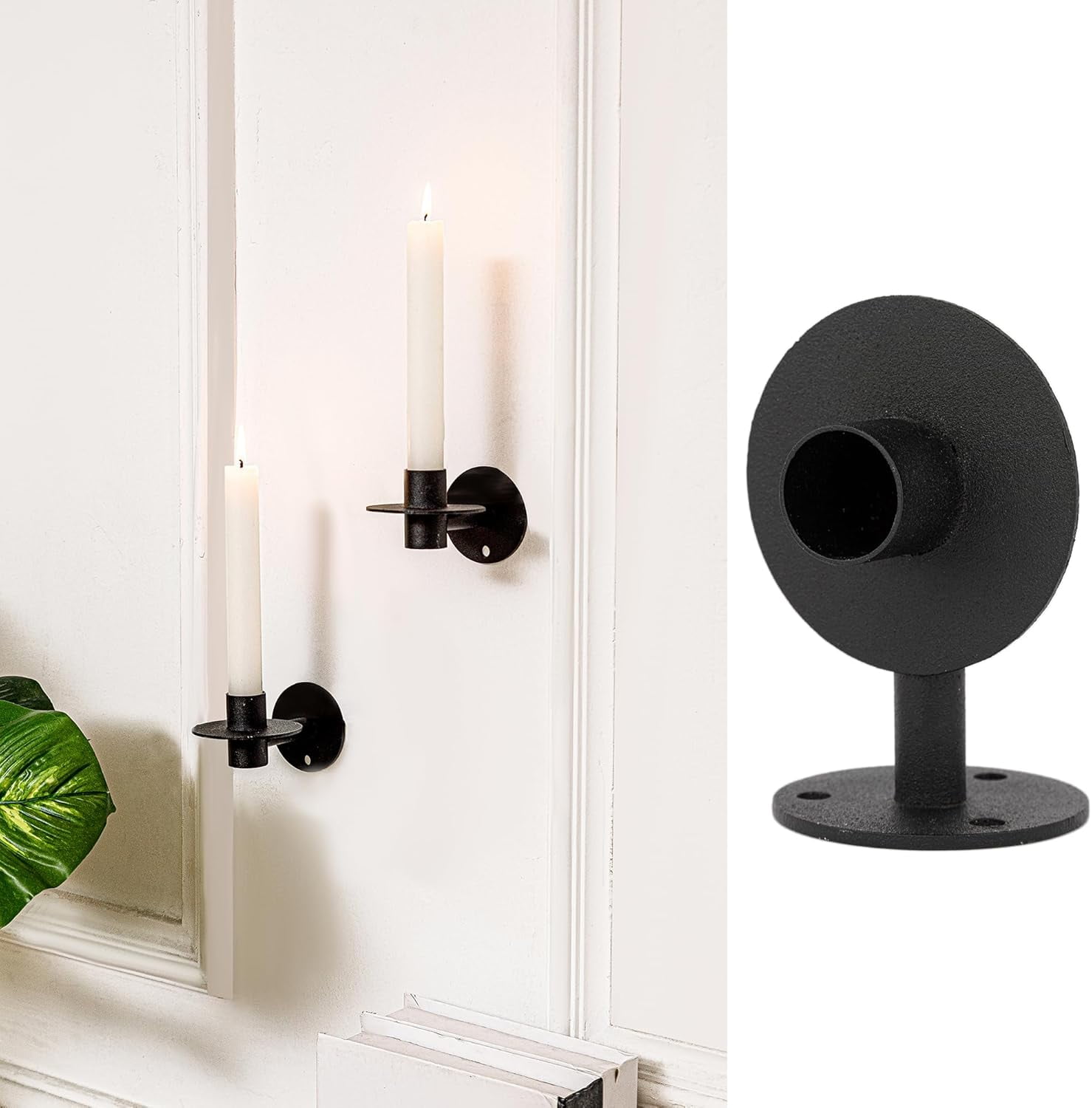 Modern Taper Candle Sconces Set of Two Decorative Wall Candle Holder ...