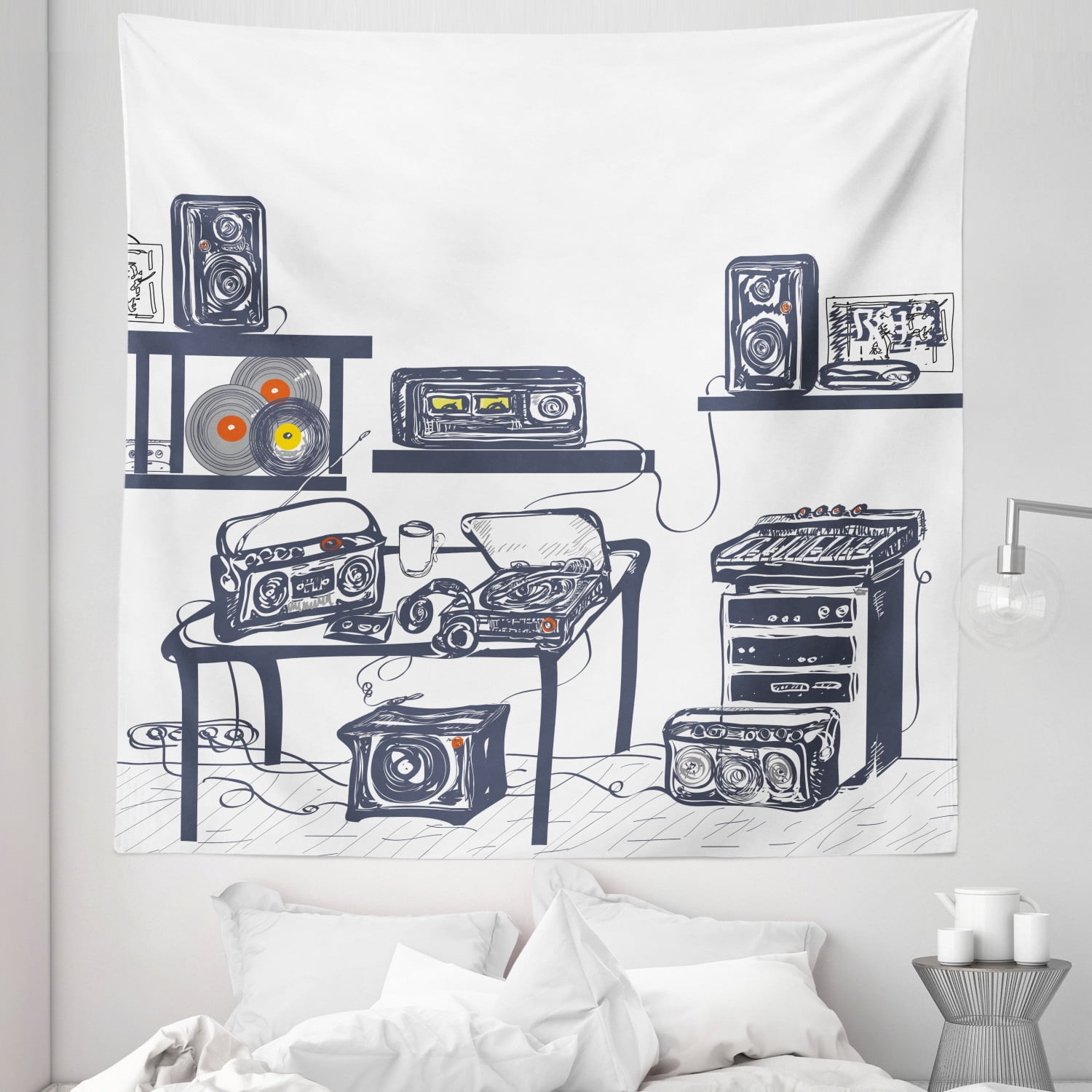 Modern Tapestry, Recording Studio Music Devices Turntable Records ...
