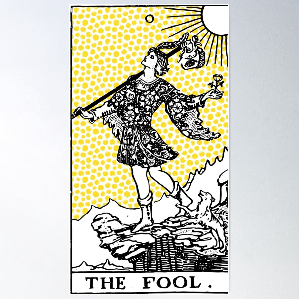 Modern Tarot Design - 0 The Fool Poster Wall Art, Modern Wall Decor For ...