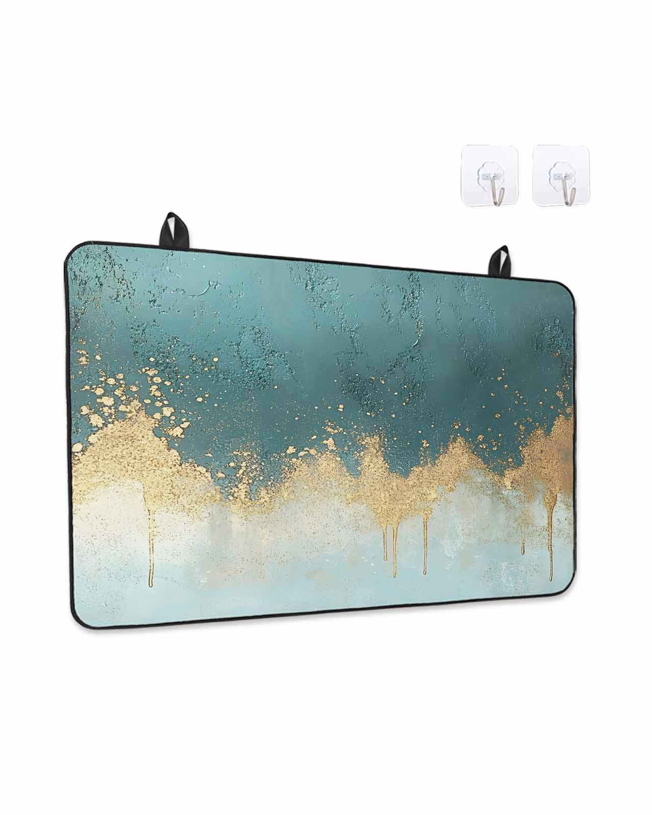 Modern Teal Turquoise Stove Top Covers for Electric Stove, Kitchen ...