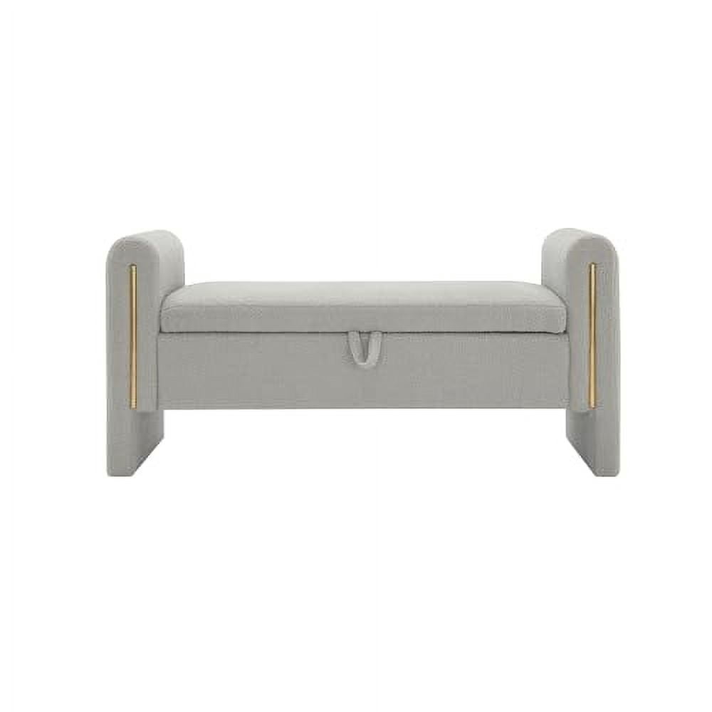Modern Teddy Bed End Bench with Storage and Arms, Upholstered Large ...