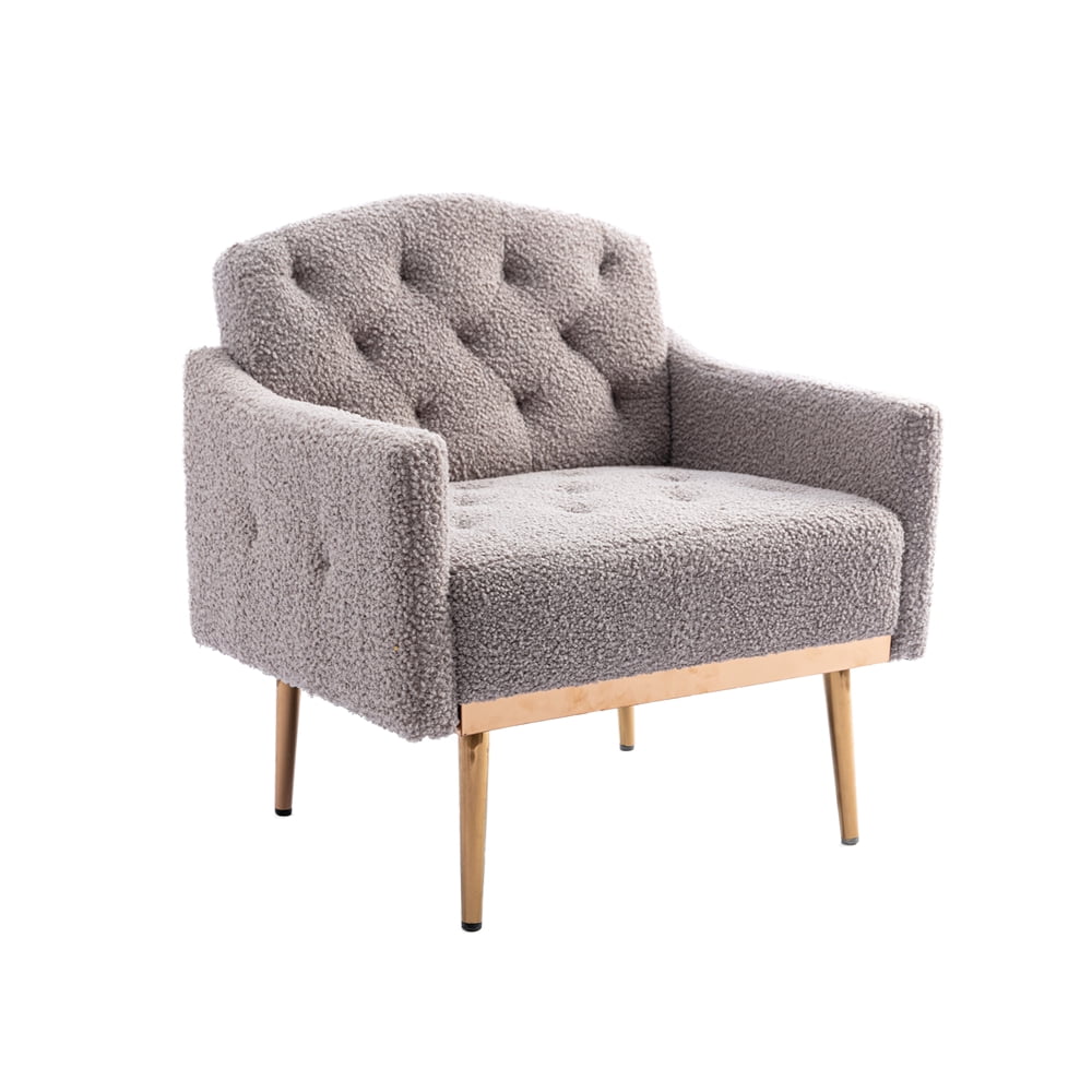 Modern Teddy Fabric Upholstered Accent Chair Armchair, Leisure Single ...