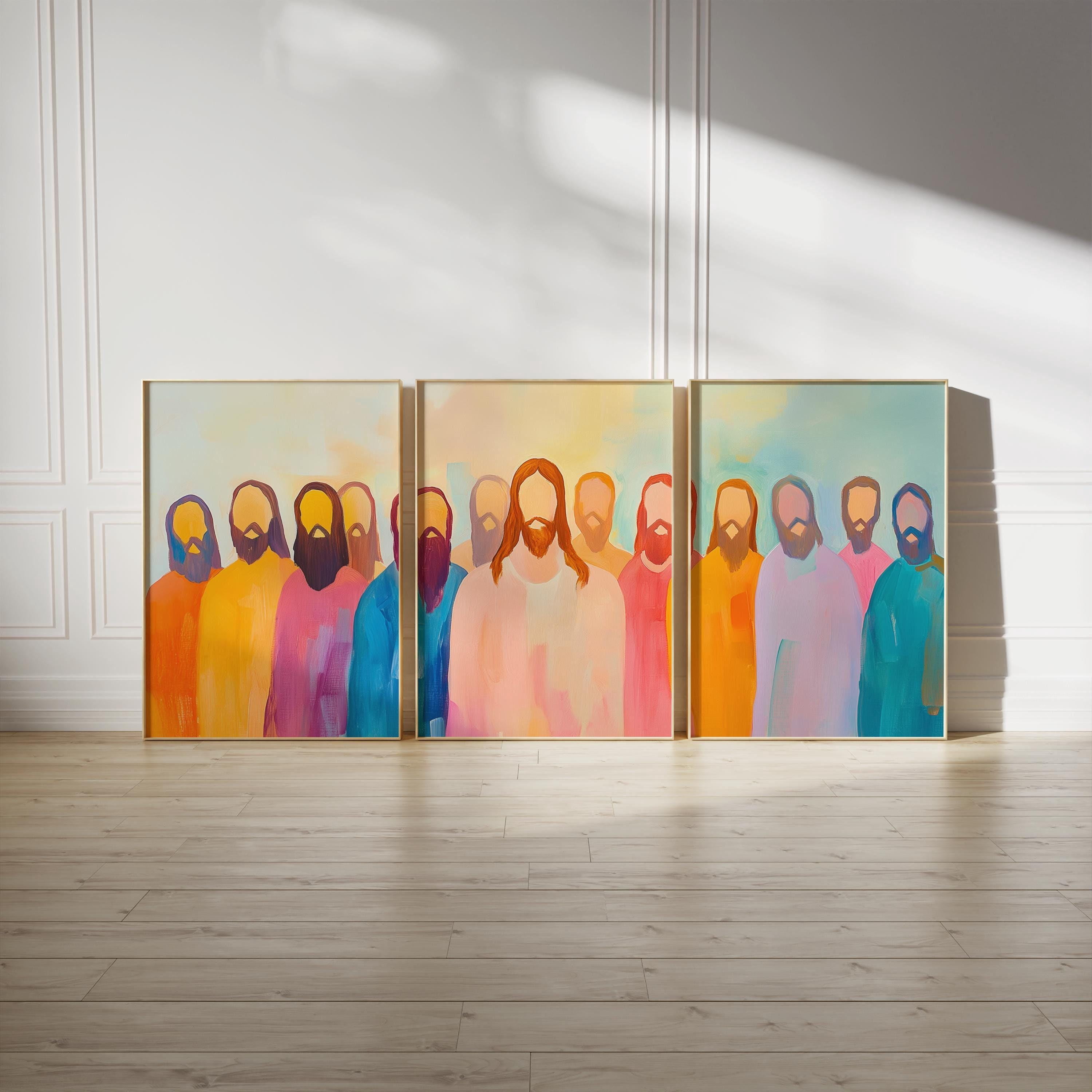 Modern The Last Supper Poster Set Christian Wall Art Jesus Prints Art ...