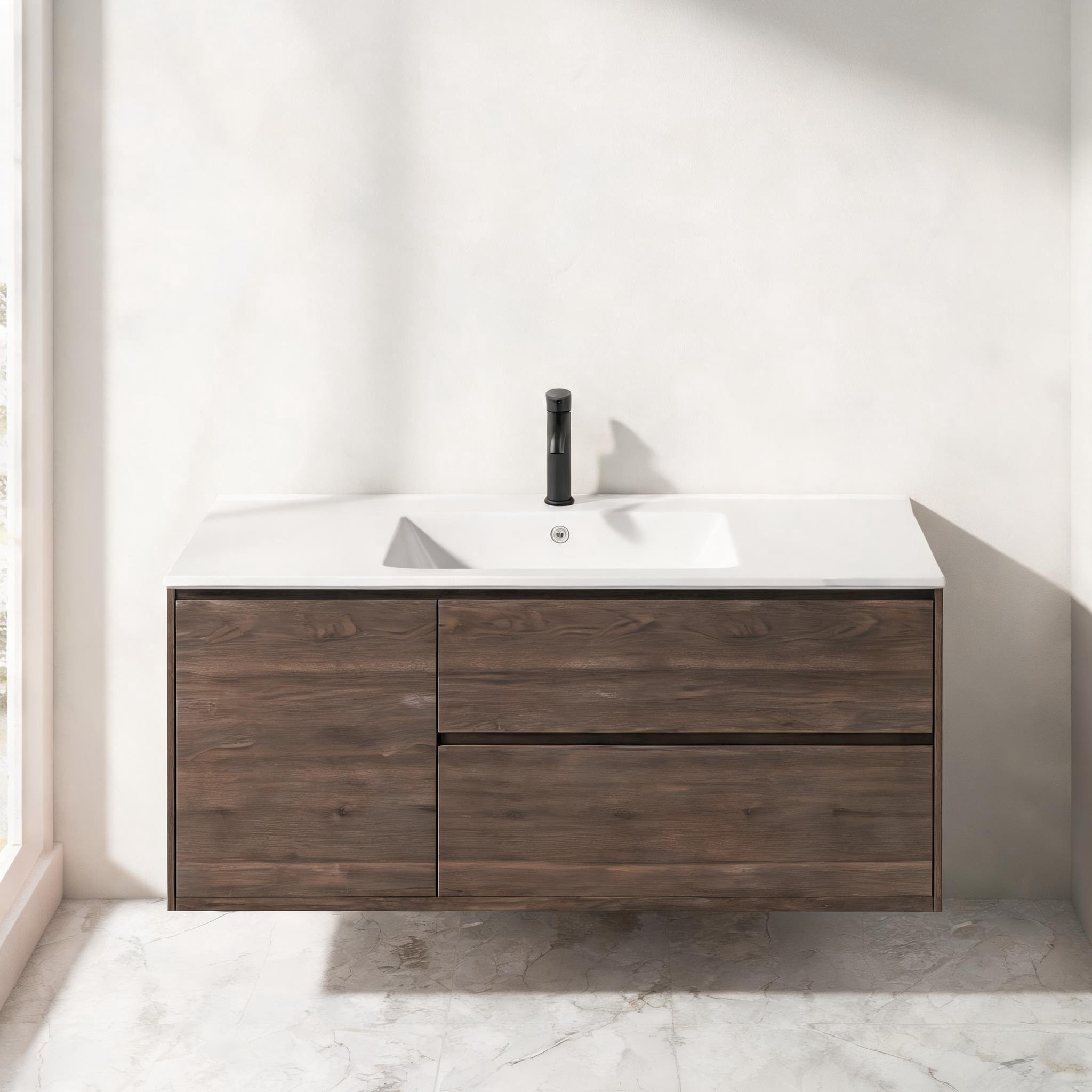 Modern Thin-Edge Single Bowl Countertop Bathroom Vanity Basin, Large ...