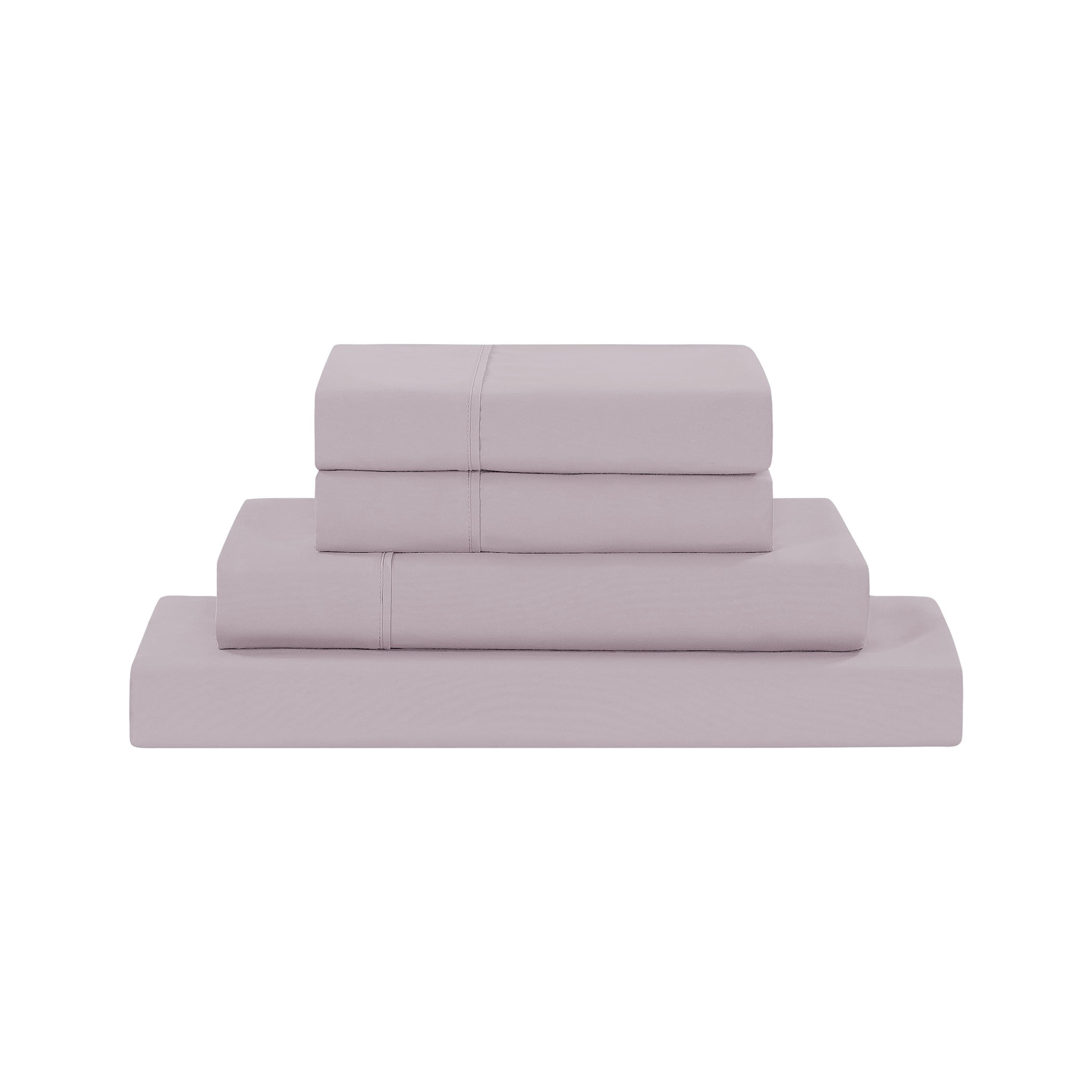 Modern Threads 4-Piece Solid Dusty Mauve Microfiber Bed Sheet Set, Full ...
