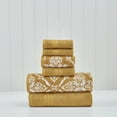 Modern Threads Amaris 6-Piece Cotton Bath Towel Set, Gold, Soft ...