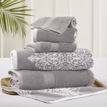 Modern Threads Ophelia 6-Piece Cotton Bath Adult Towel Set, Fawn ...