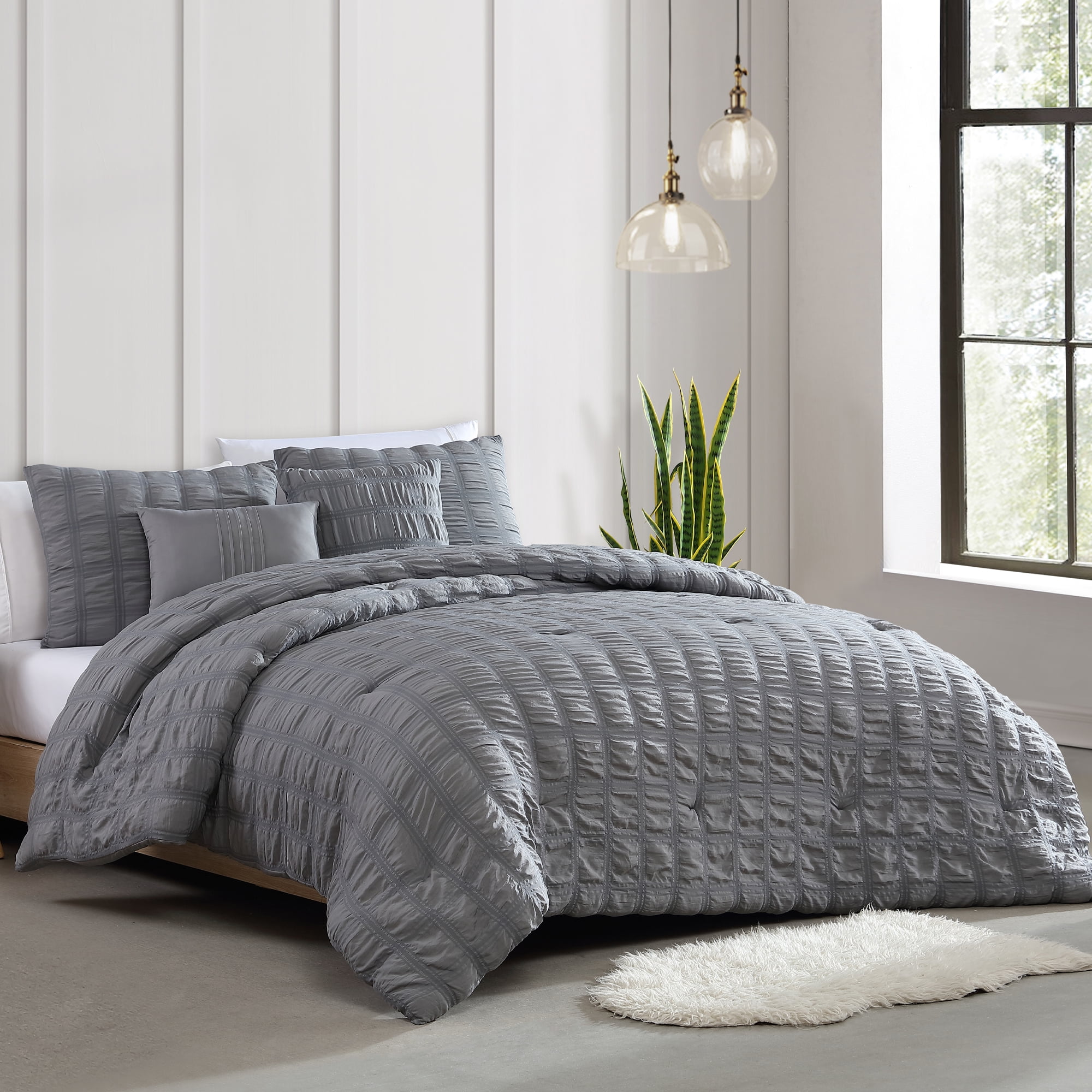 Modern Threads Seersucker 5-Piece King Comforter Set - Walmart.com