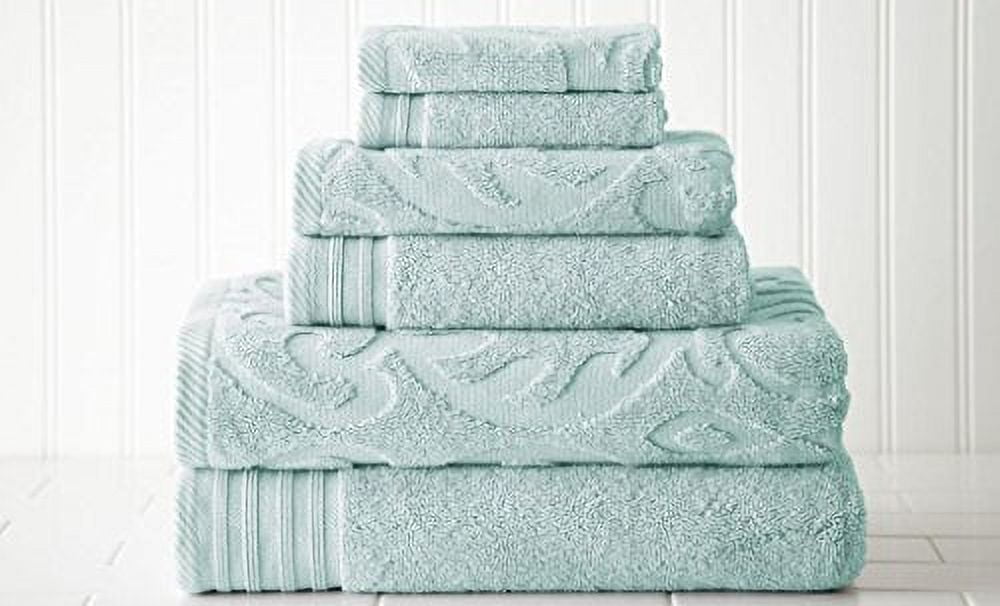Modern Threads Medallion Jacquard 6-Piece Cotton Adult Bath Towel Set ...