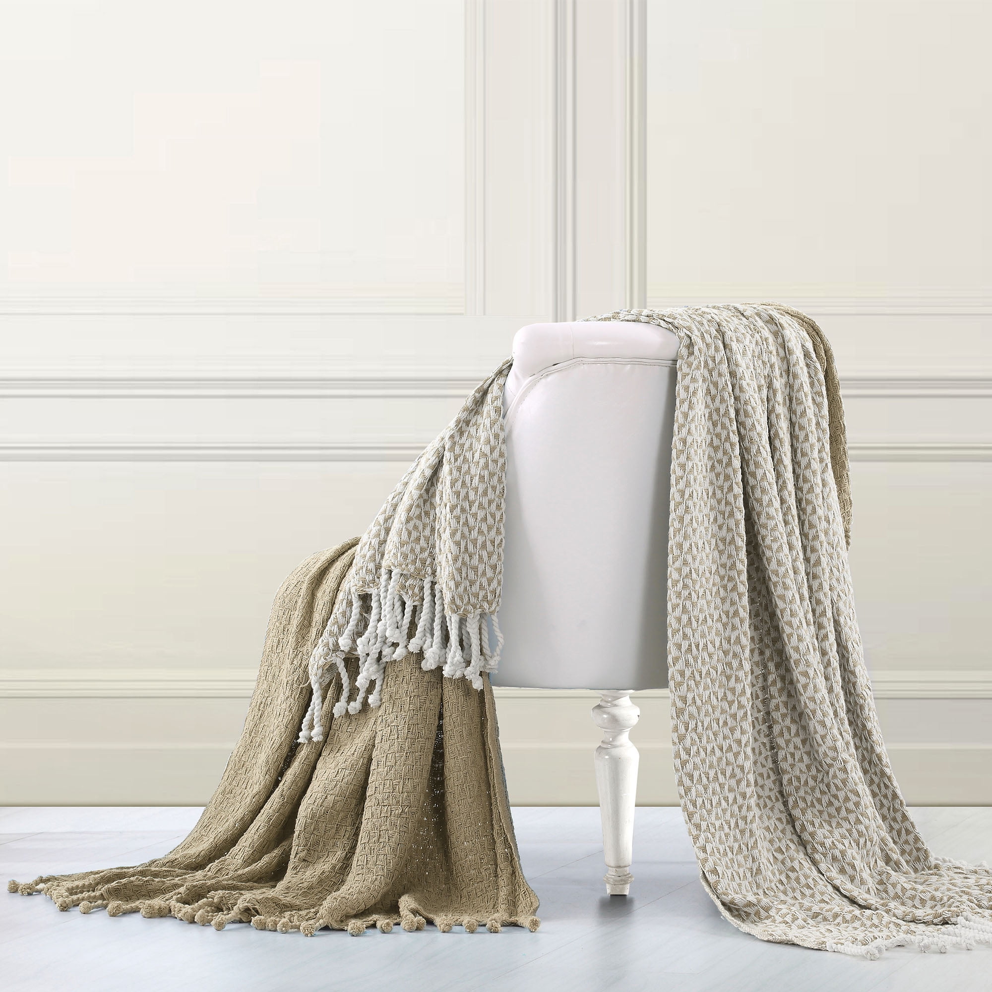 Modern Threads Picasso 100% Cotton Adult Throw Blanket with Fringe, 50 ...