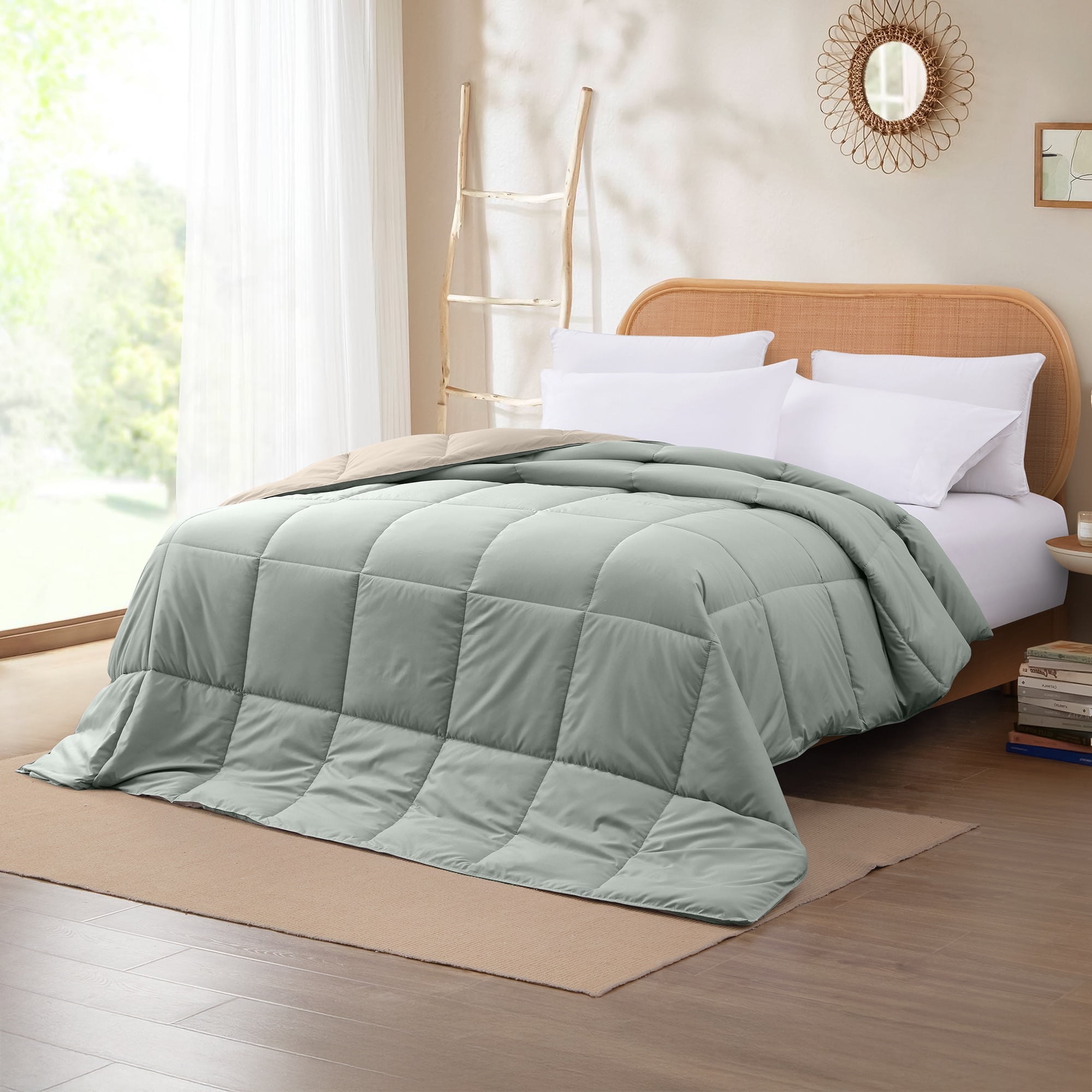 Modern Threads Reversible Dusty Sage & Almond All-Season Down ...