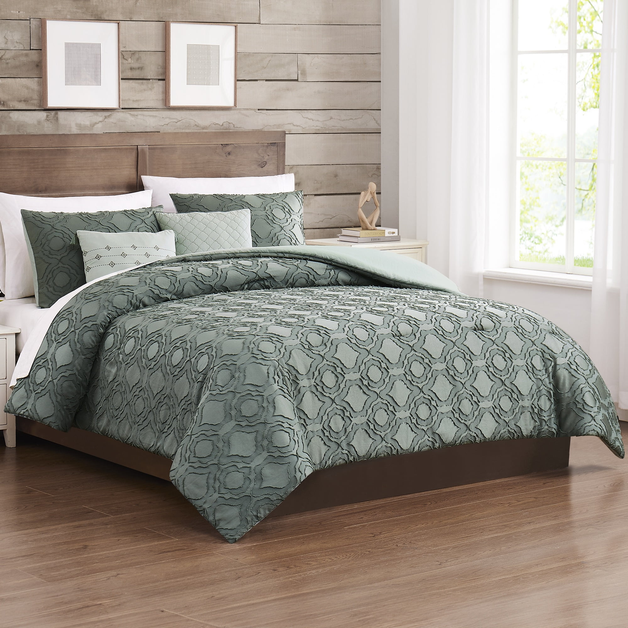 Modern Threads Sampson 5-Piece Jacquard Comforter Set, King - Walmart.com