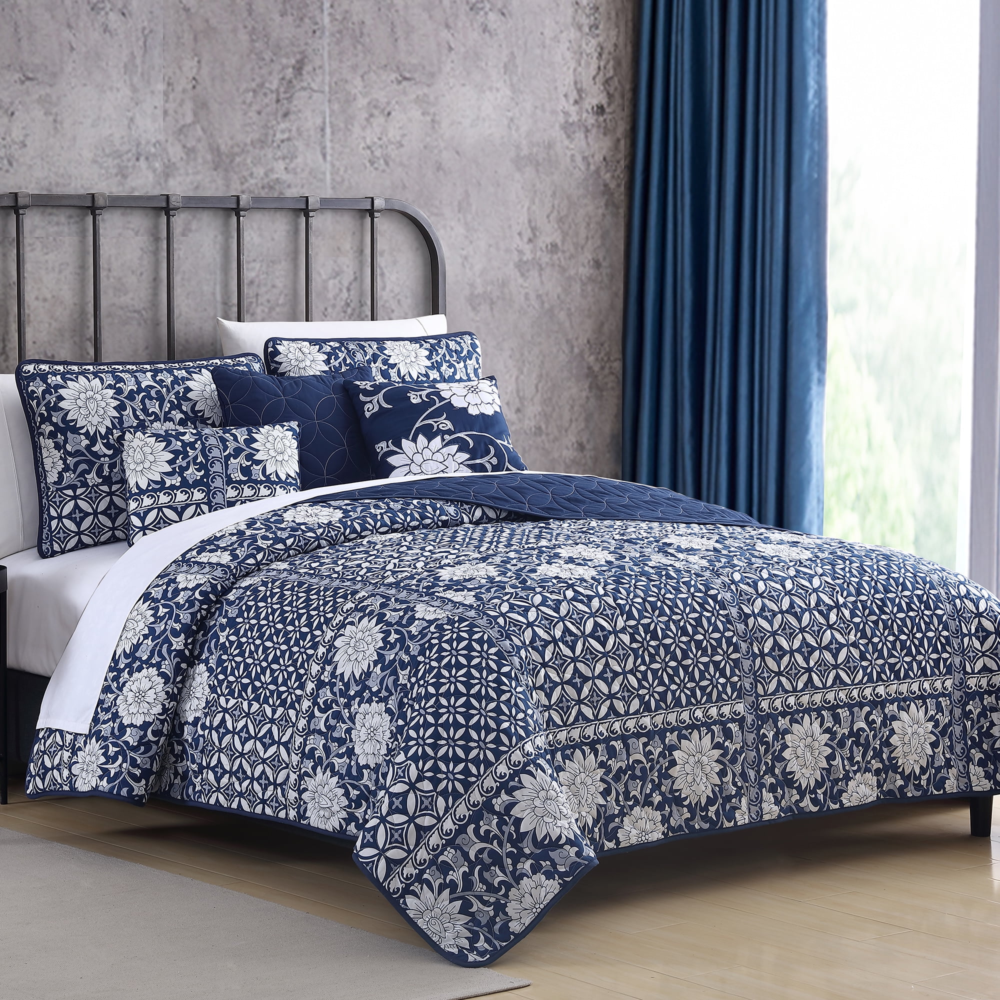 Modern Threads Zion 6-Piece Printed Adult Quilt Set, Queen - Walmart.com