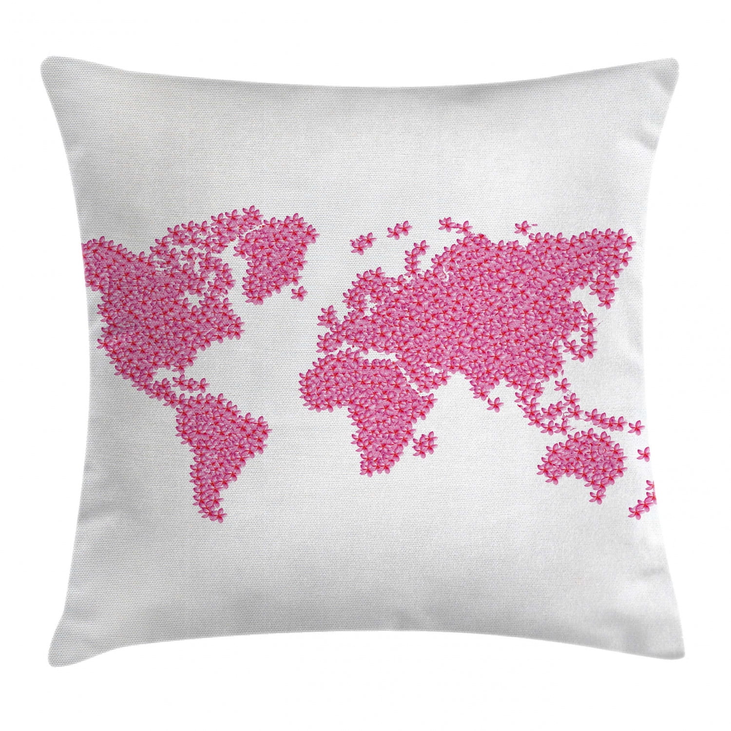 Modern Throw Pillow Cushion Cover, Surface of the Earth As Spring ...