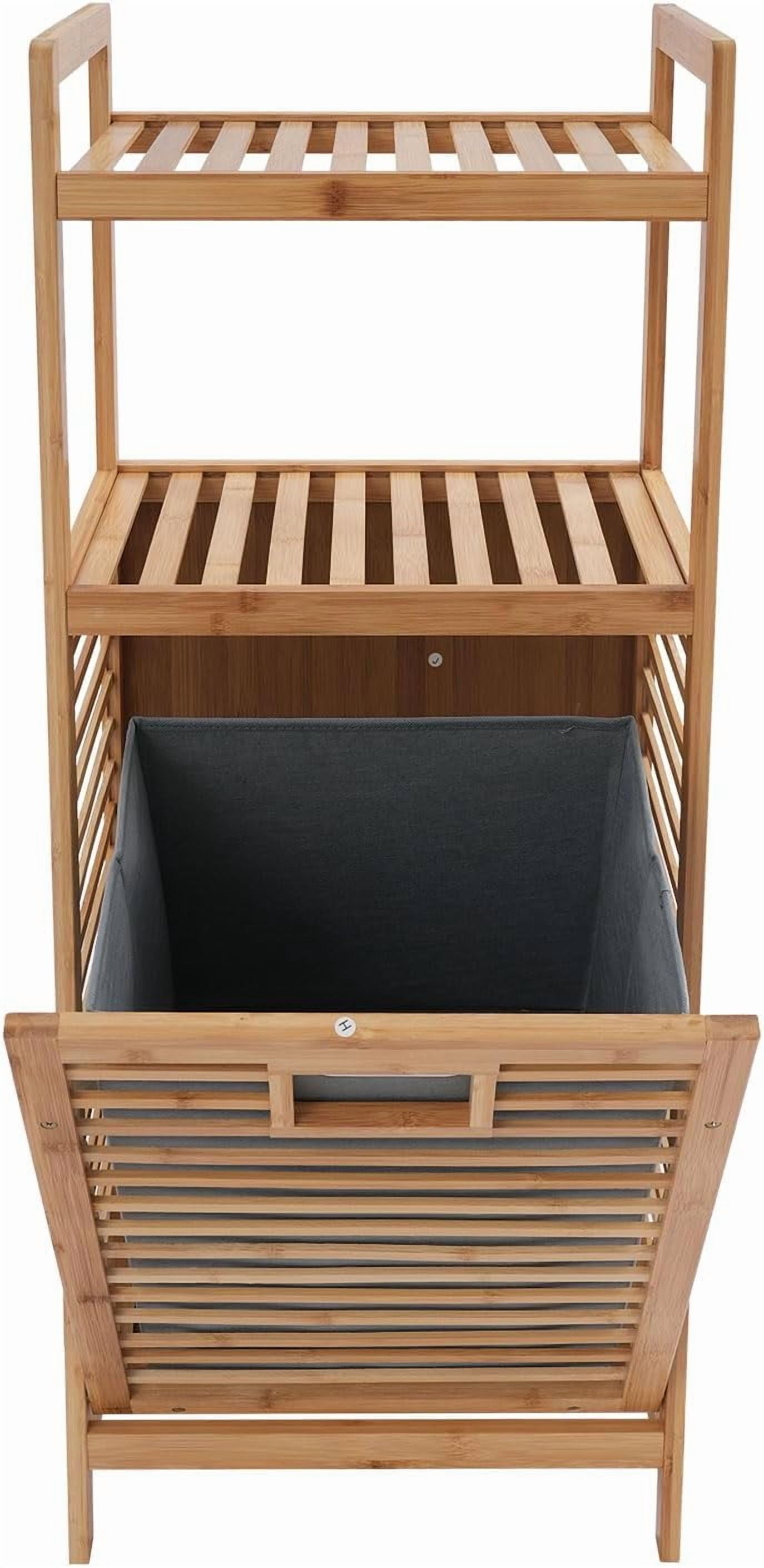 Modern Tilt-Out Laundry Hamper Cabinet,1-Compartment Laundry Hamper ...