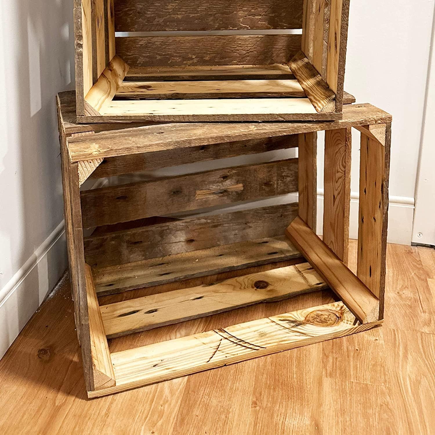 Modern Timber Craft Rustic Wooden Crates | Reclaimed Barnwood Nesting ...