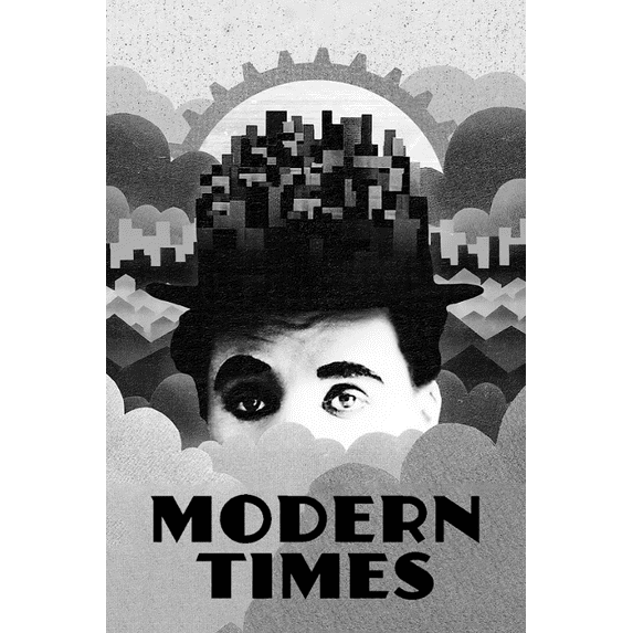 Modern Times 1936 Movie Poster 24x36 - Charlie Chaplin Classic, Silent ...
