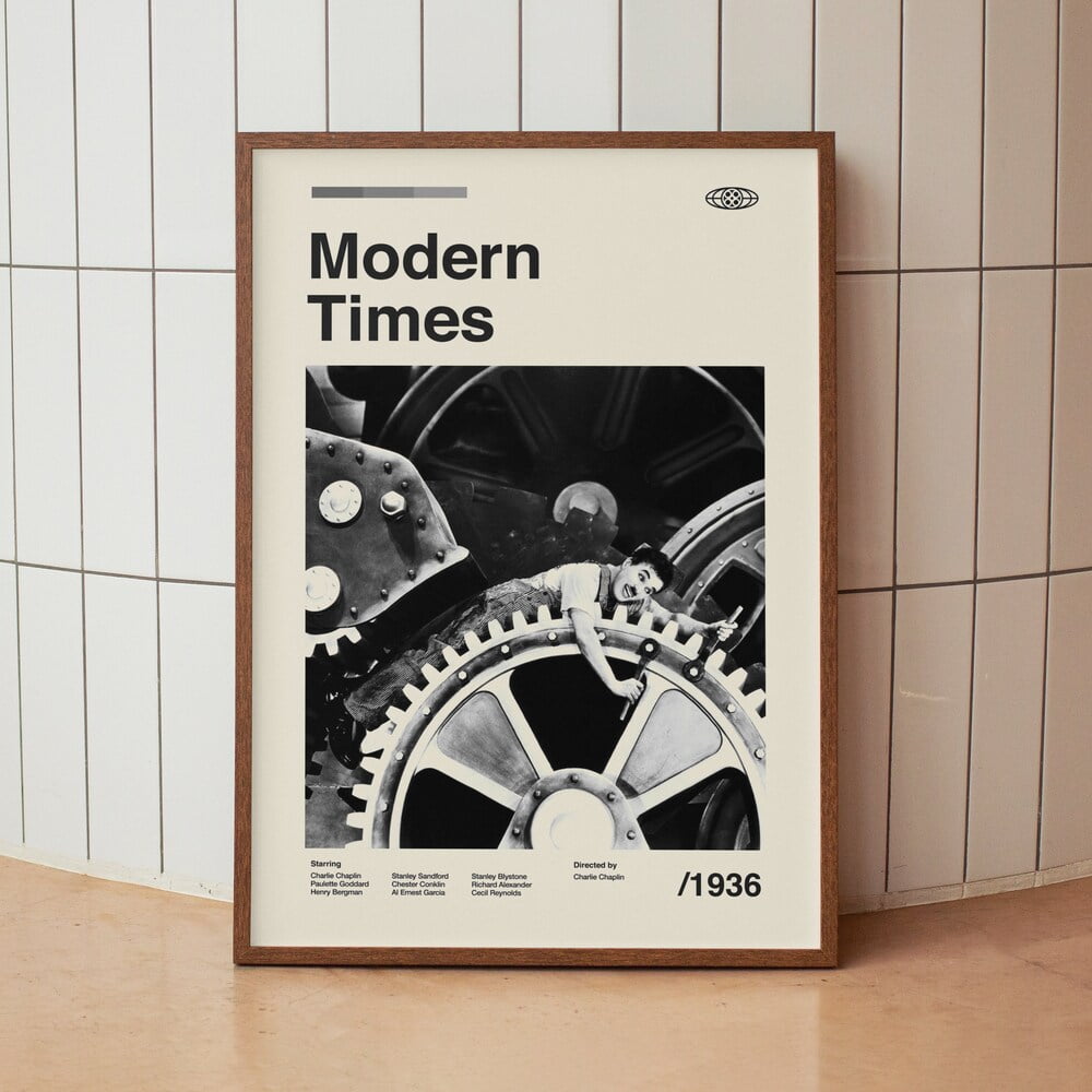 Modern Times 1936 Vintage Movie Poster Charlie Chaplin Minimalist ...