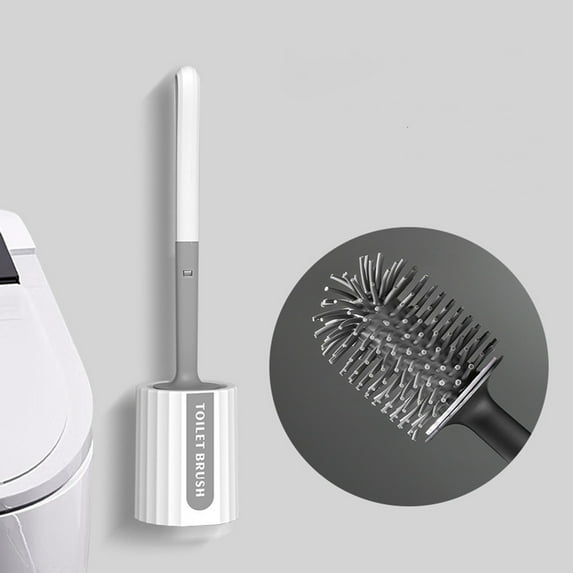 Modern Toilet Brush with Hard Bristles | Long Handle Bathroom Cleaning ...