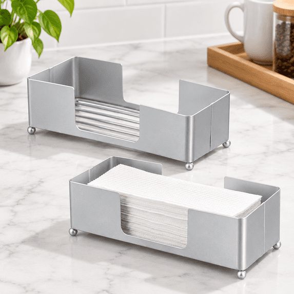 Modern Tone Metal Countertop Folded Paper Towel Holders Mercial And ...