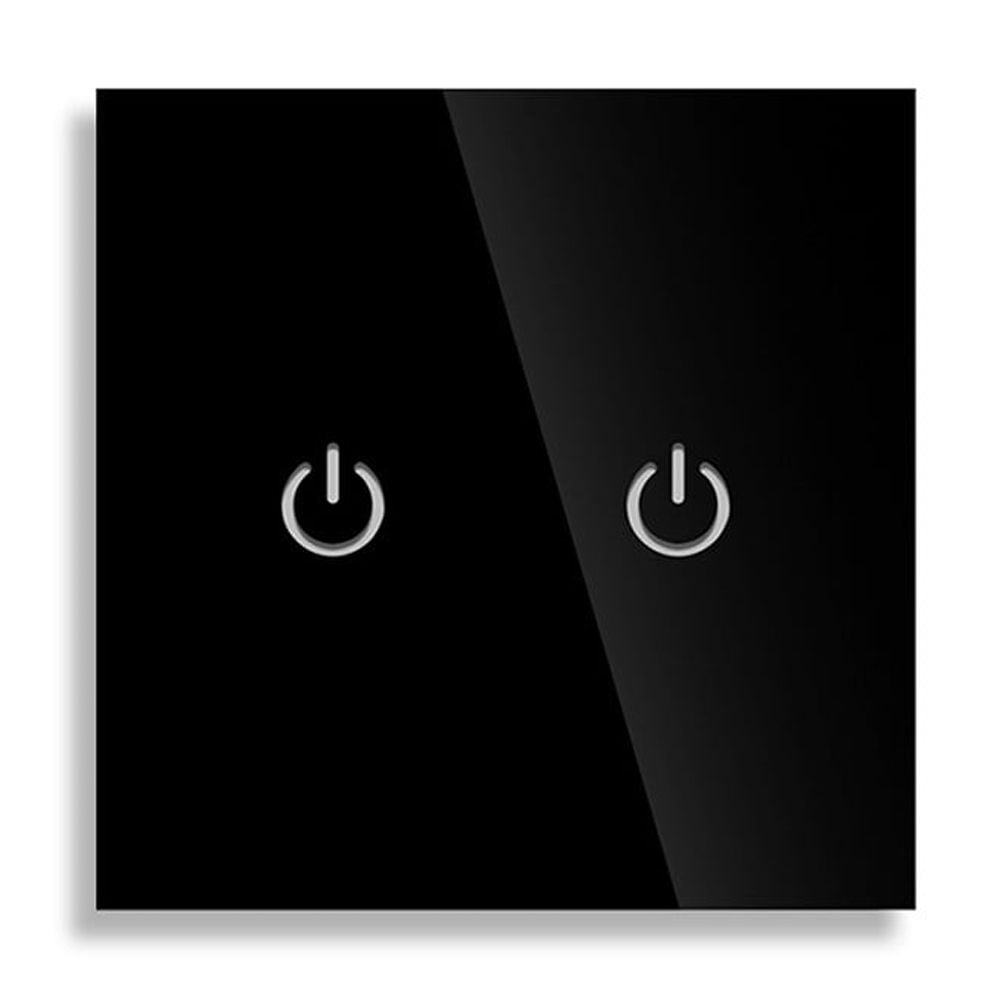Modern Touch Light Switch with Tempered Glass Panel, 1/2 Gang 2-Way ...