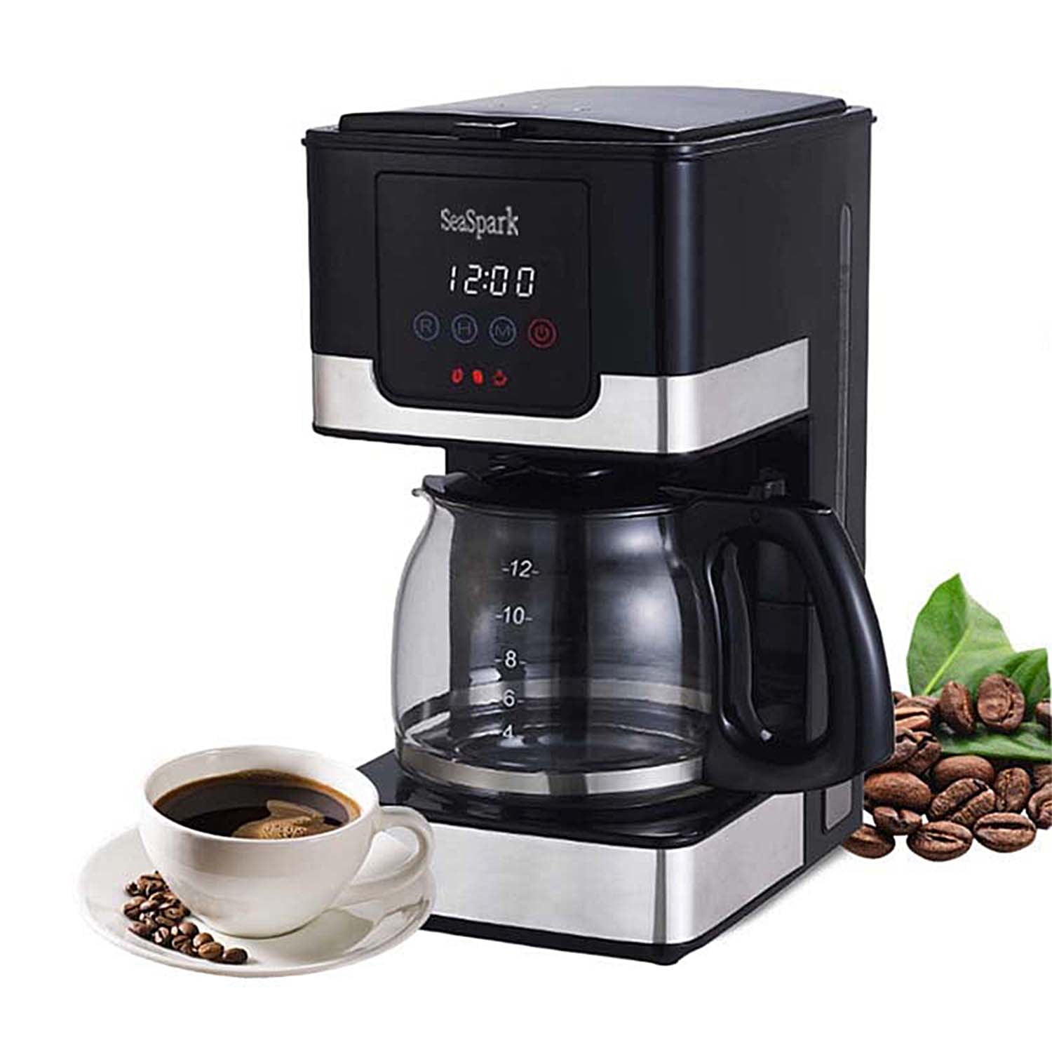 Modern Touch Screen Programmable Drip Coffee Maker - Semi-Automatic ...