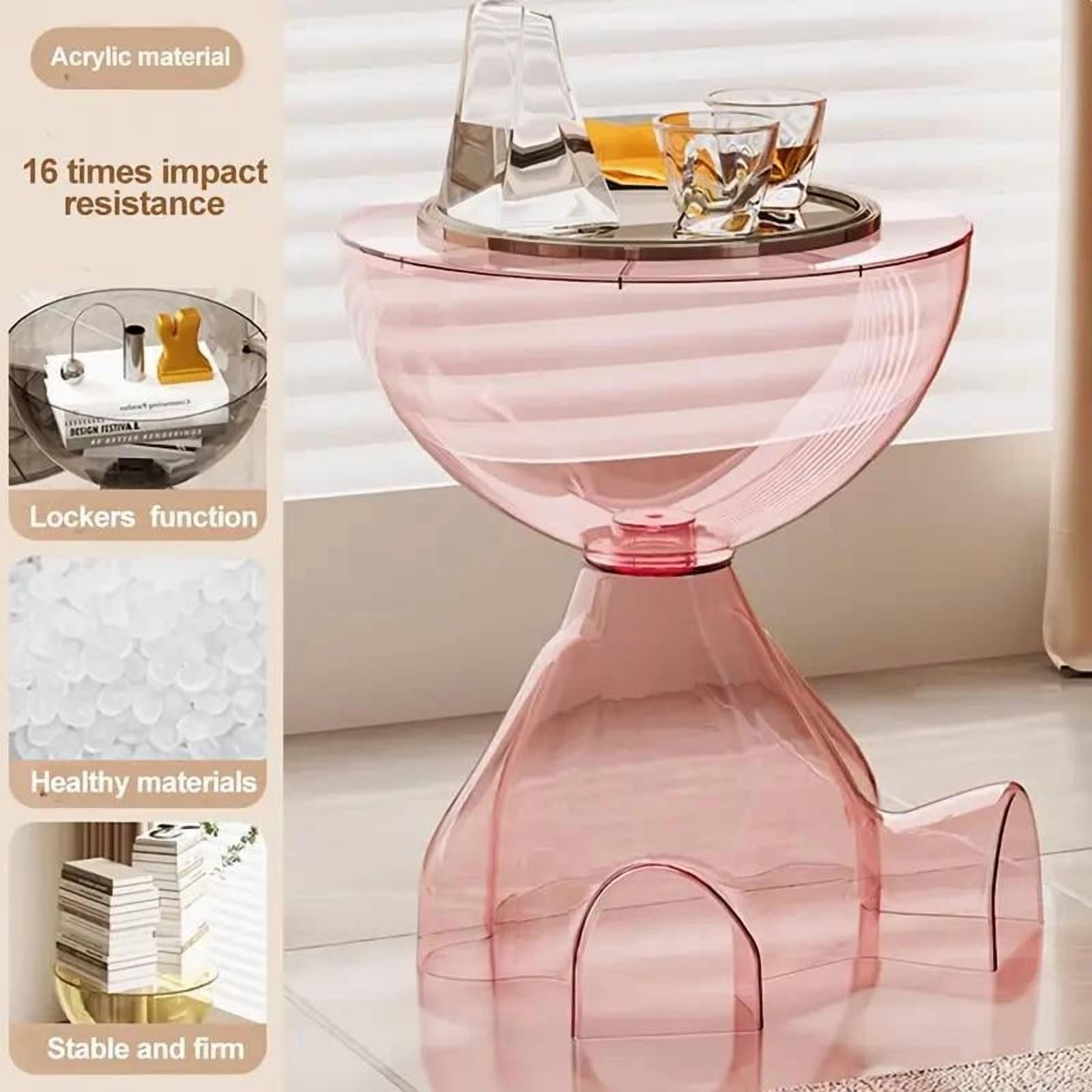 Modern Transparent Plastic Coffee Table - Waterproof, Sturdy Structure ...