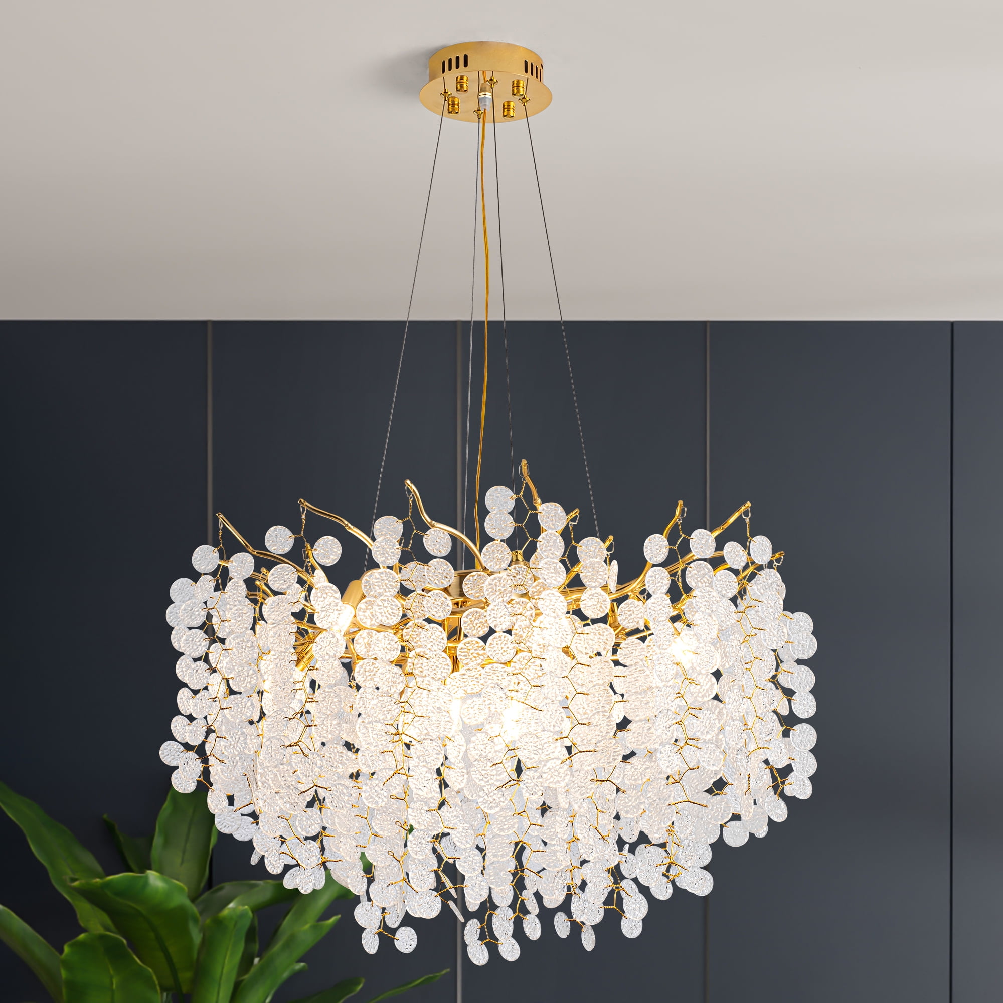 Modern Tree Branch Chandelier,Round Luxury Chandeliers for Dining Room ...